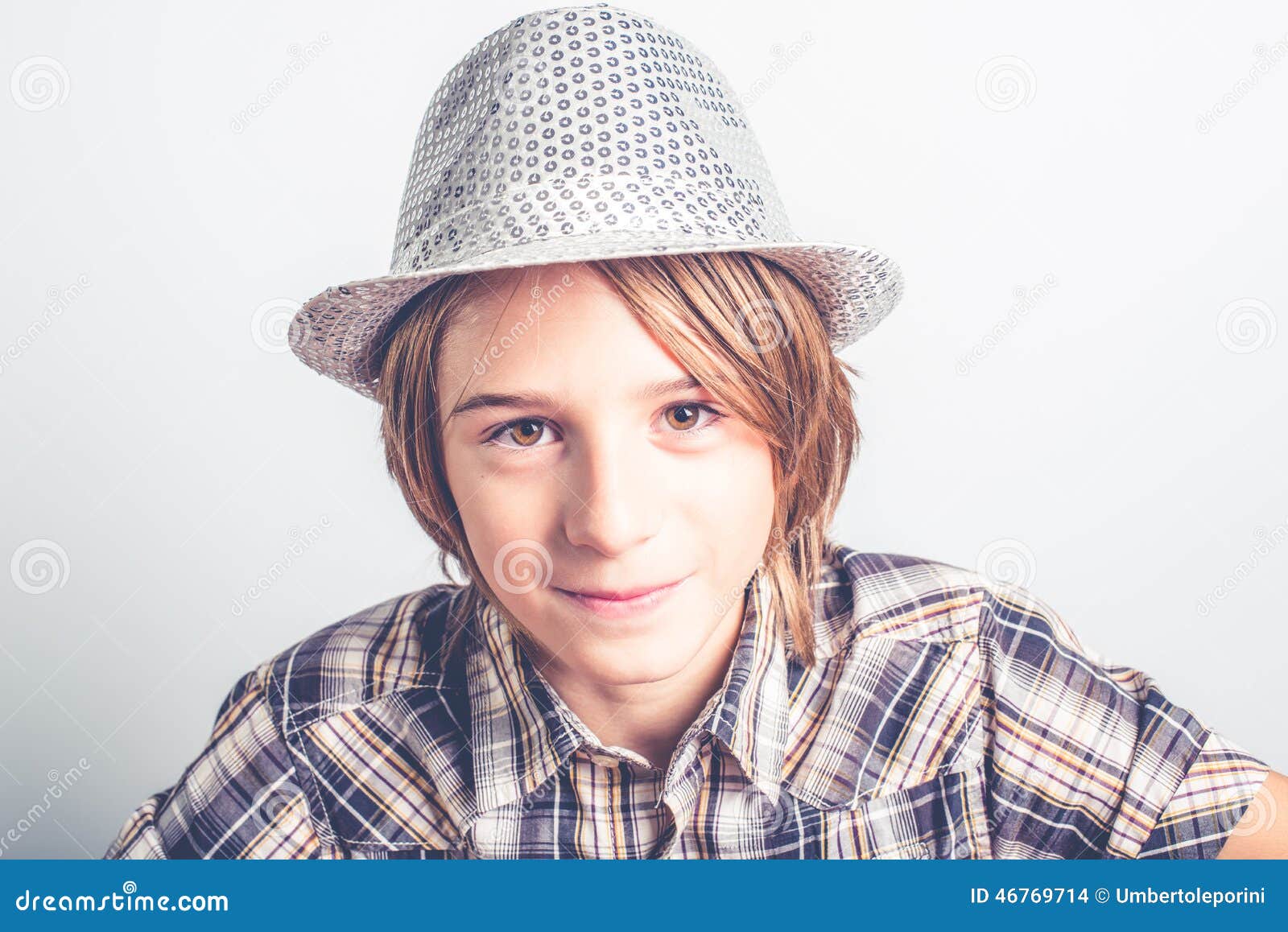 Child with hipster hat stock photo. Image of music, people - 46769714