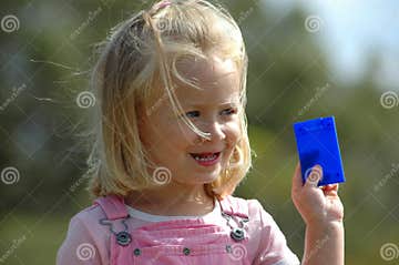 Child holding card stock photo. Image of blanc, activity - 1138880