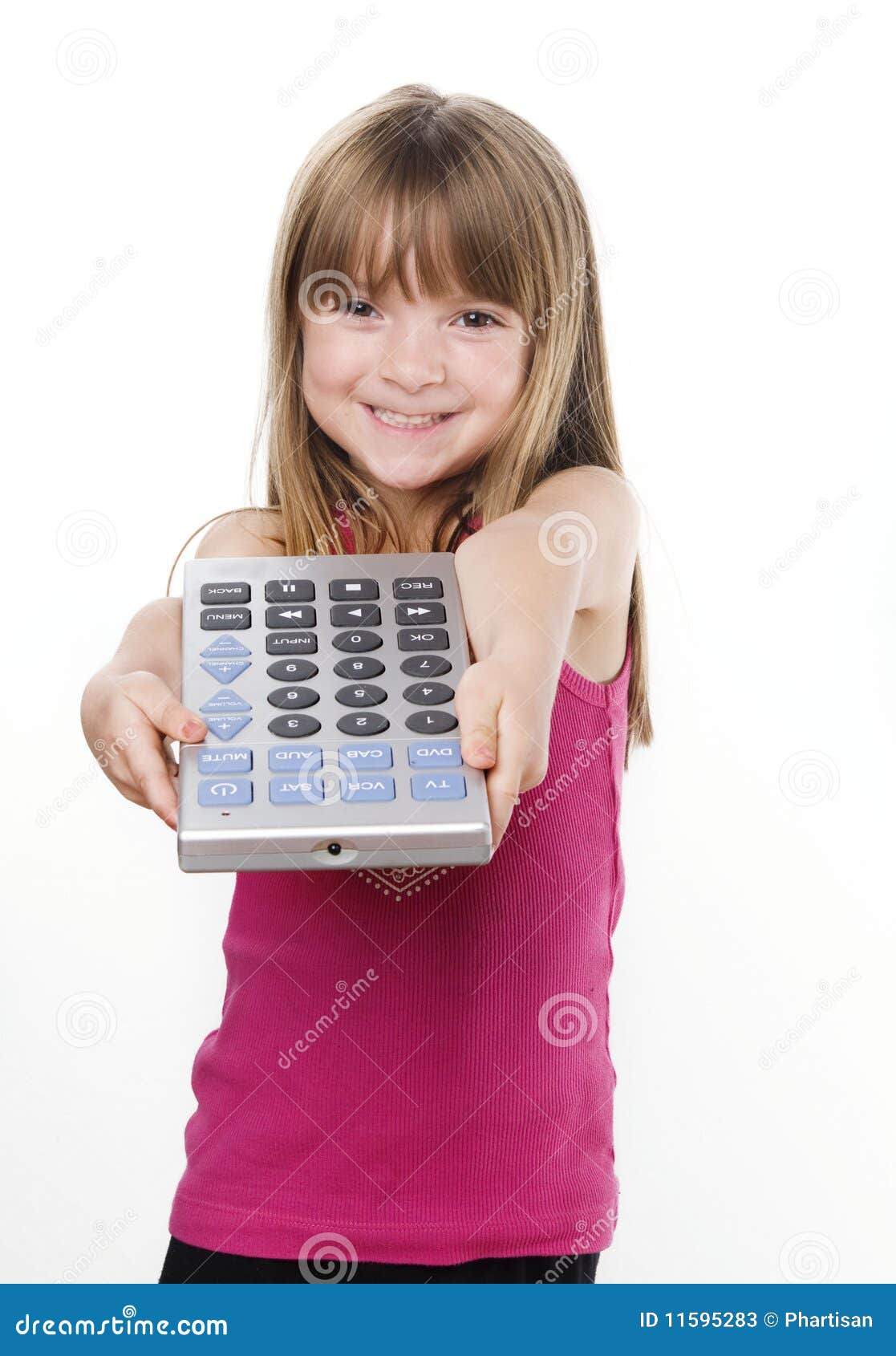 Child Holding Control Remote Stock Image - Image of funny, control ...
