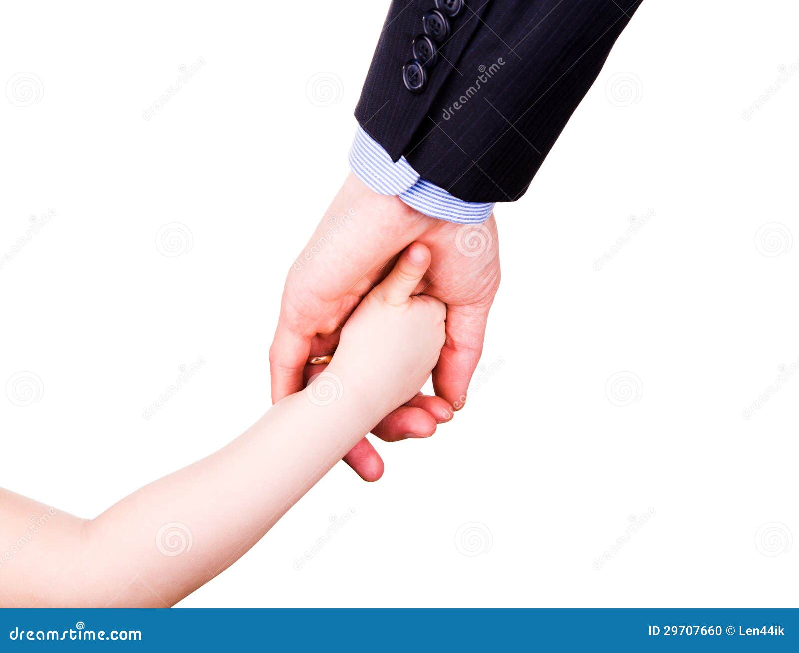 Child Holding Father S Hand. Trust, Togethterness and Support Concept ...