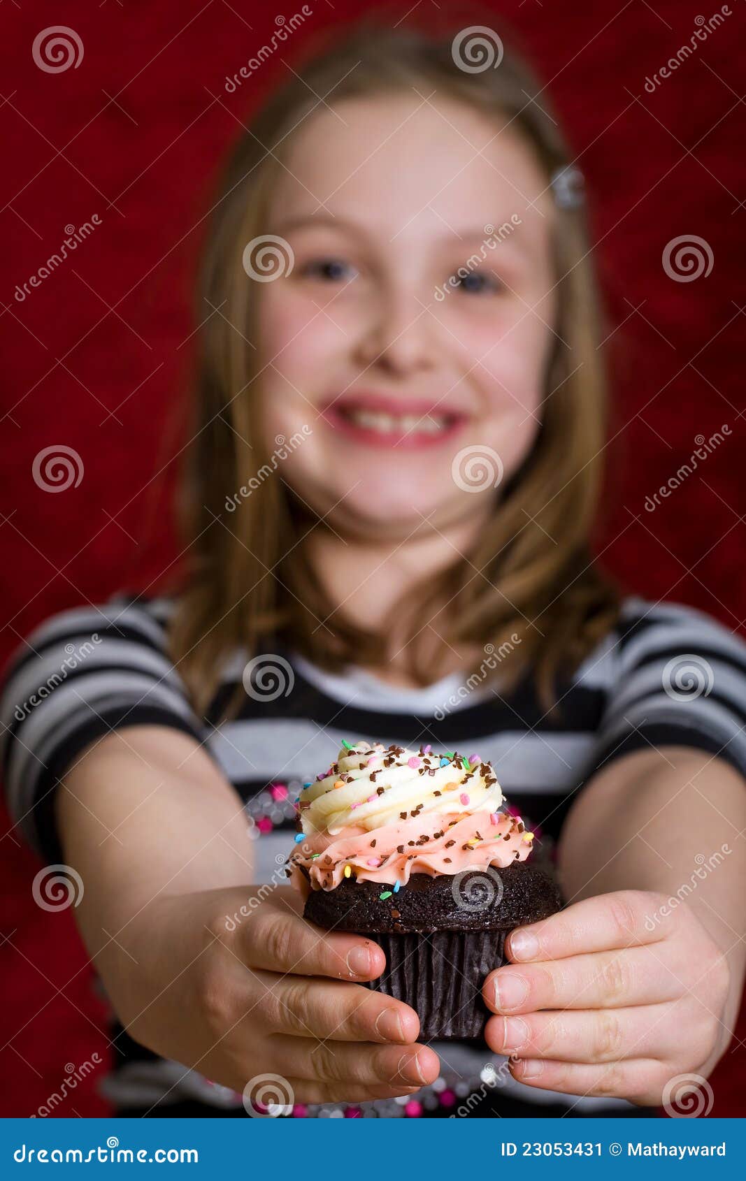 Child Holding a Fresh Baked Cupcake Stock Image - Image of eating ...