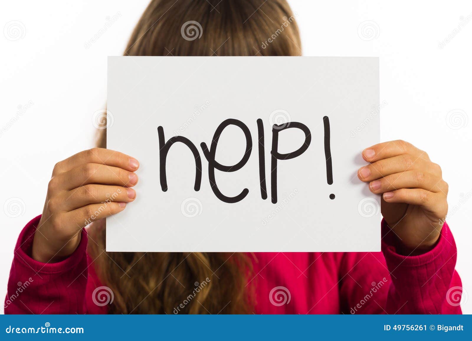 Child holding Help sign stock image. Image of help, fingers - 49756261