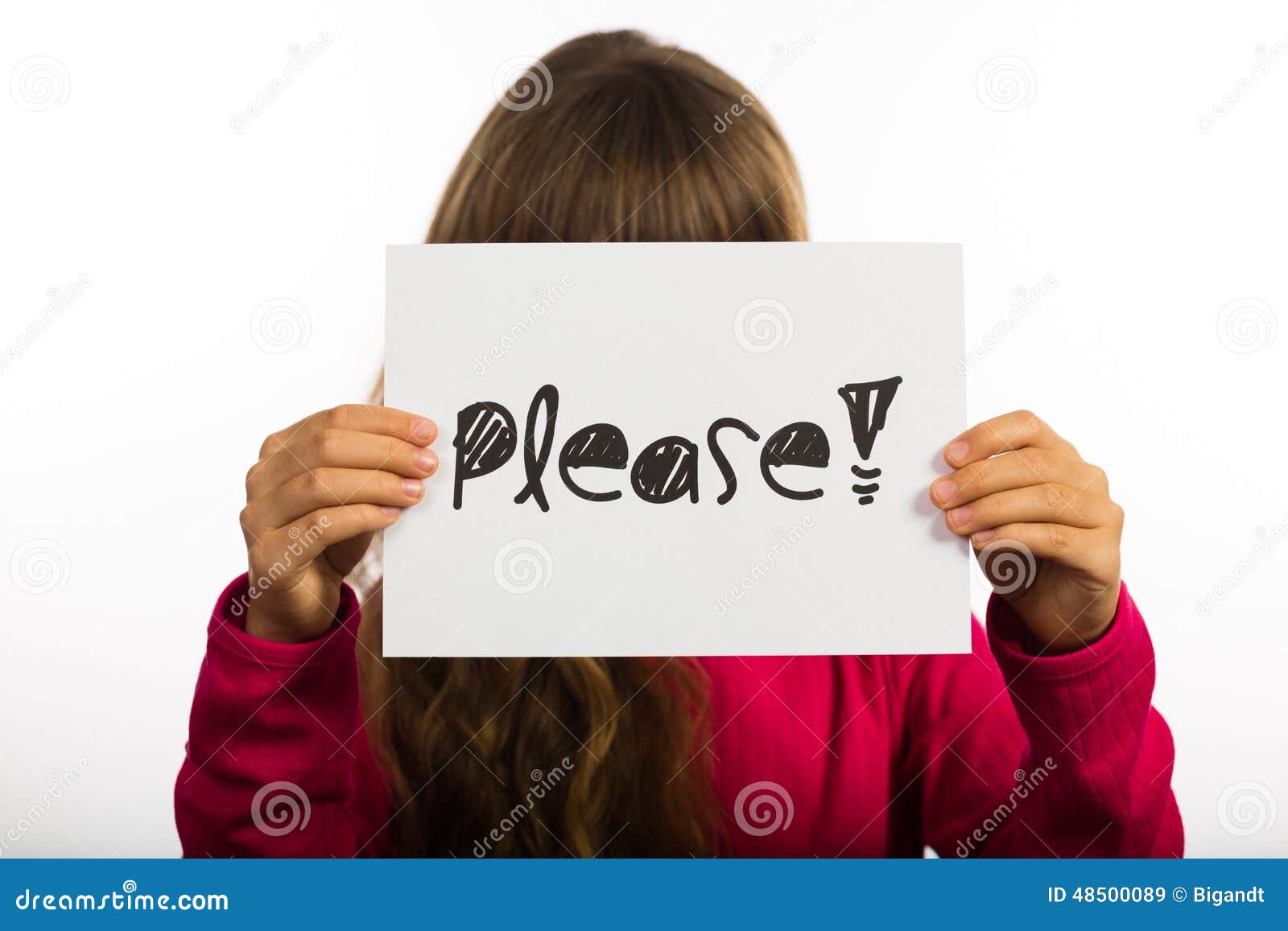Child holding Please sign stock image. Image of sign - 48500089