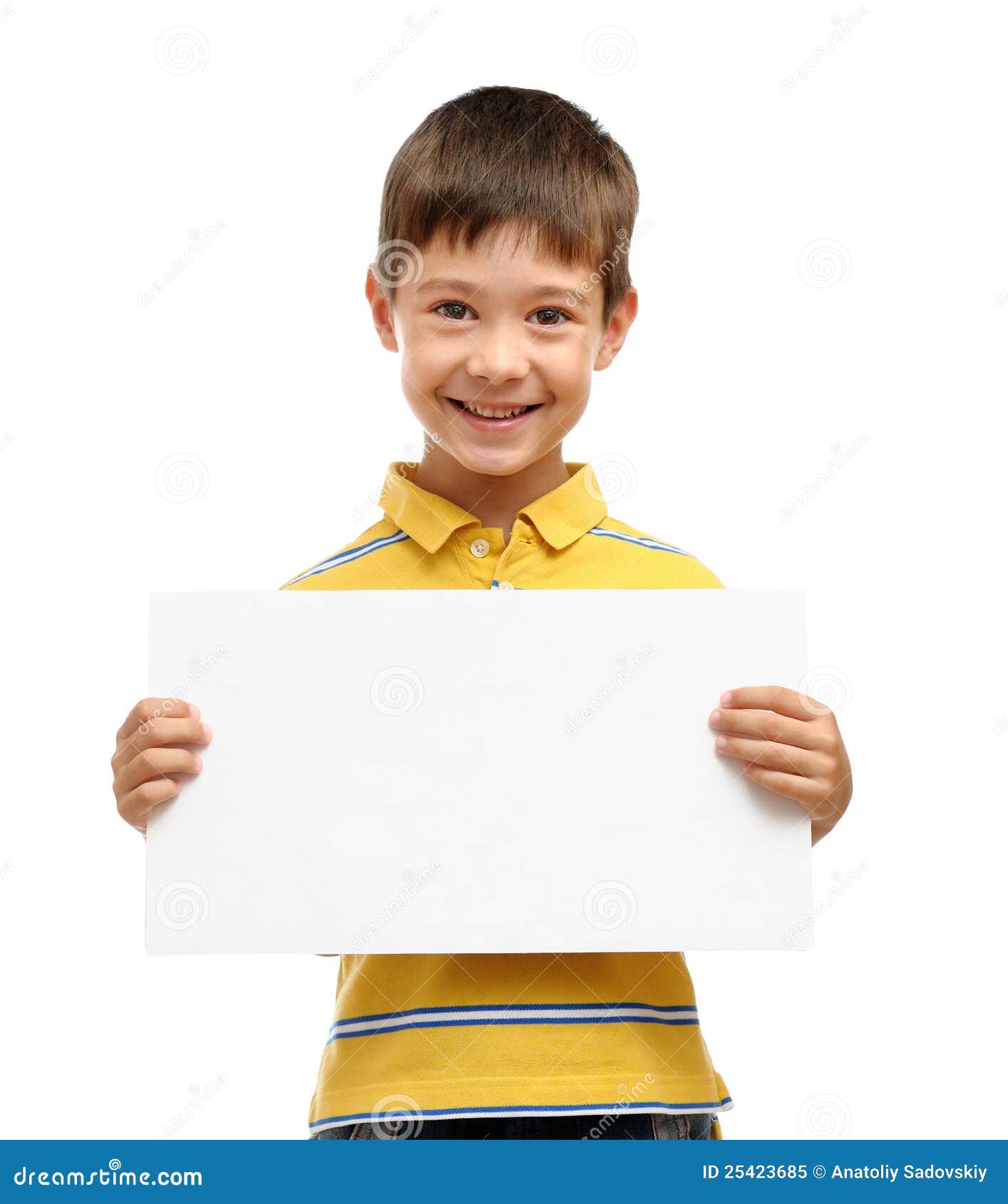 Child holding poster stock image. Image of smiling, empty - 25423685