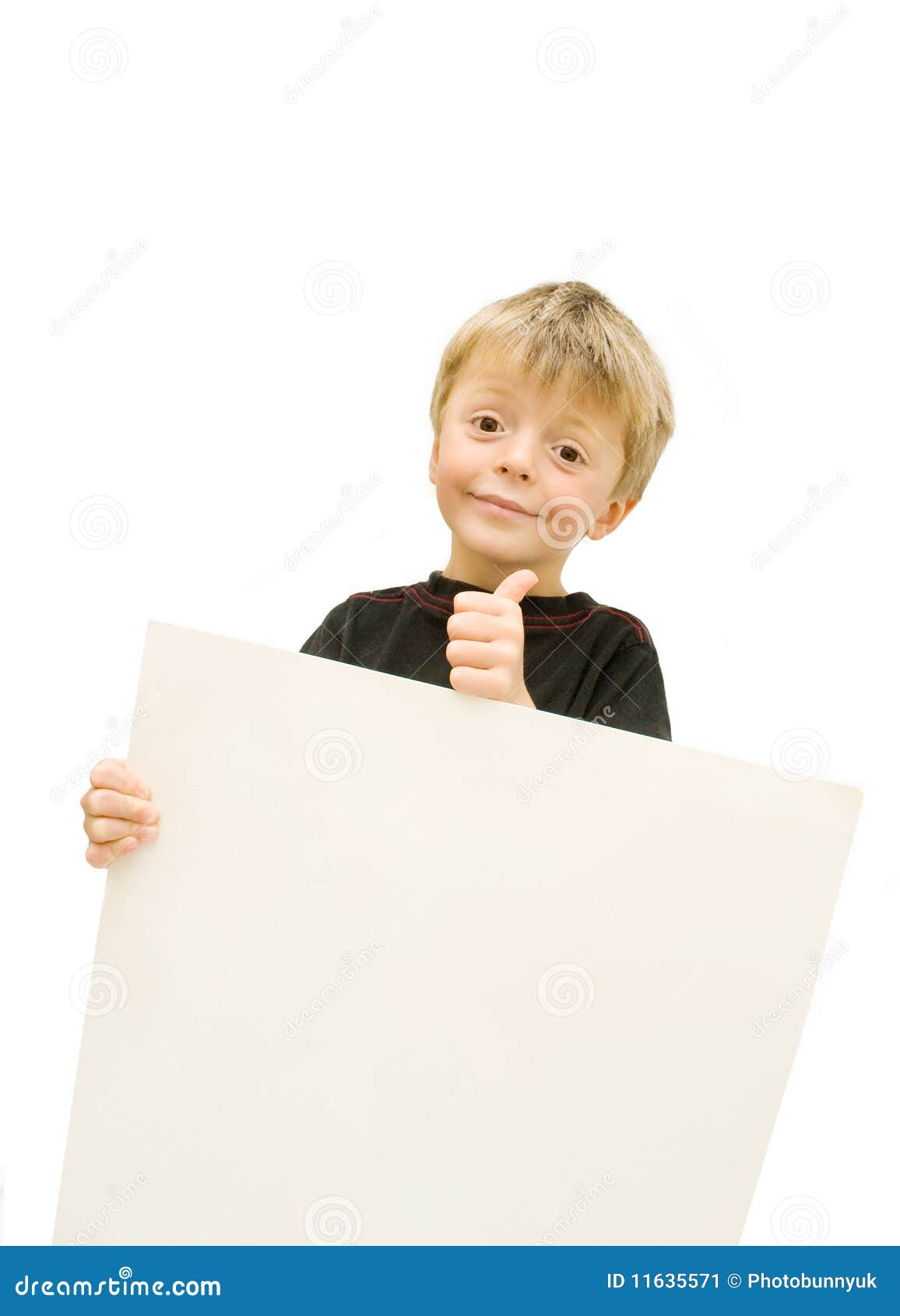 CHILD HOLDING SIGN stock image. Image of advertising - 11635571