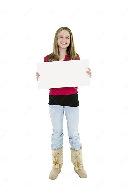 Child holding sign stock photo. Image of standing, concept - 4825158