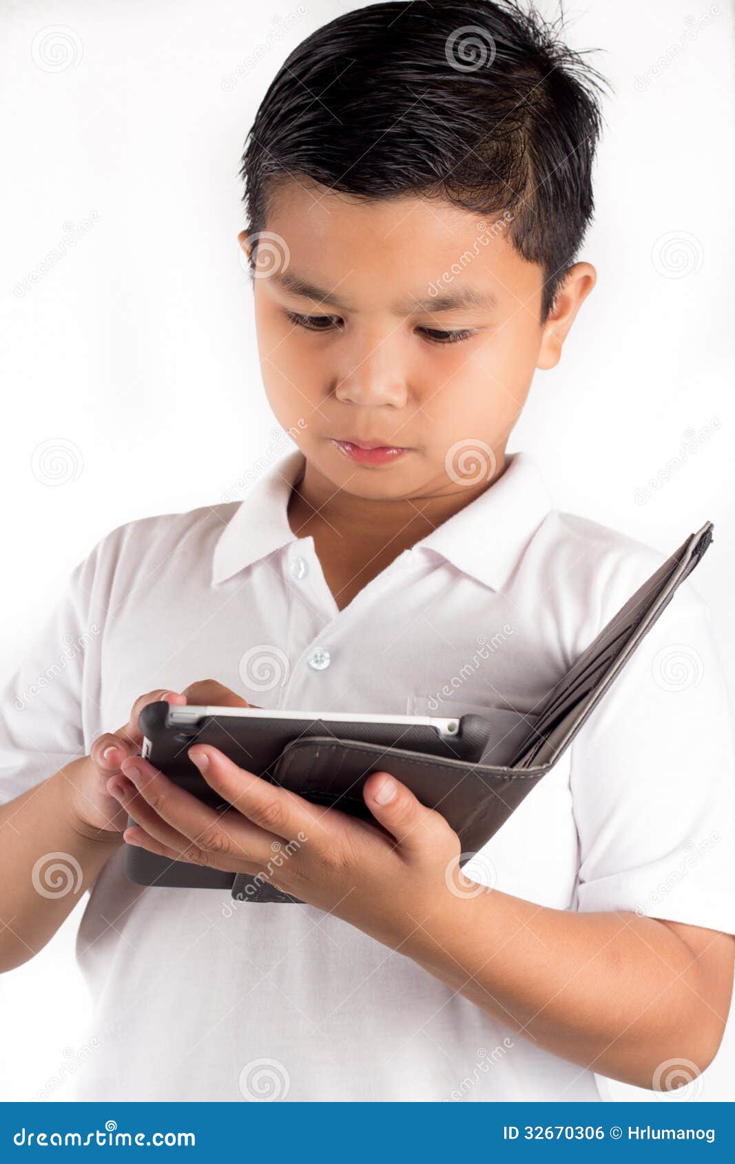 Child holding a tablet stock photo. Image of child, holding - 32670306
