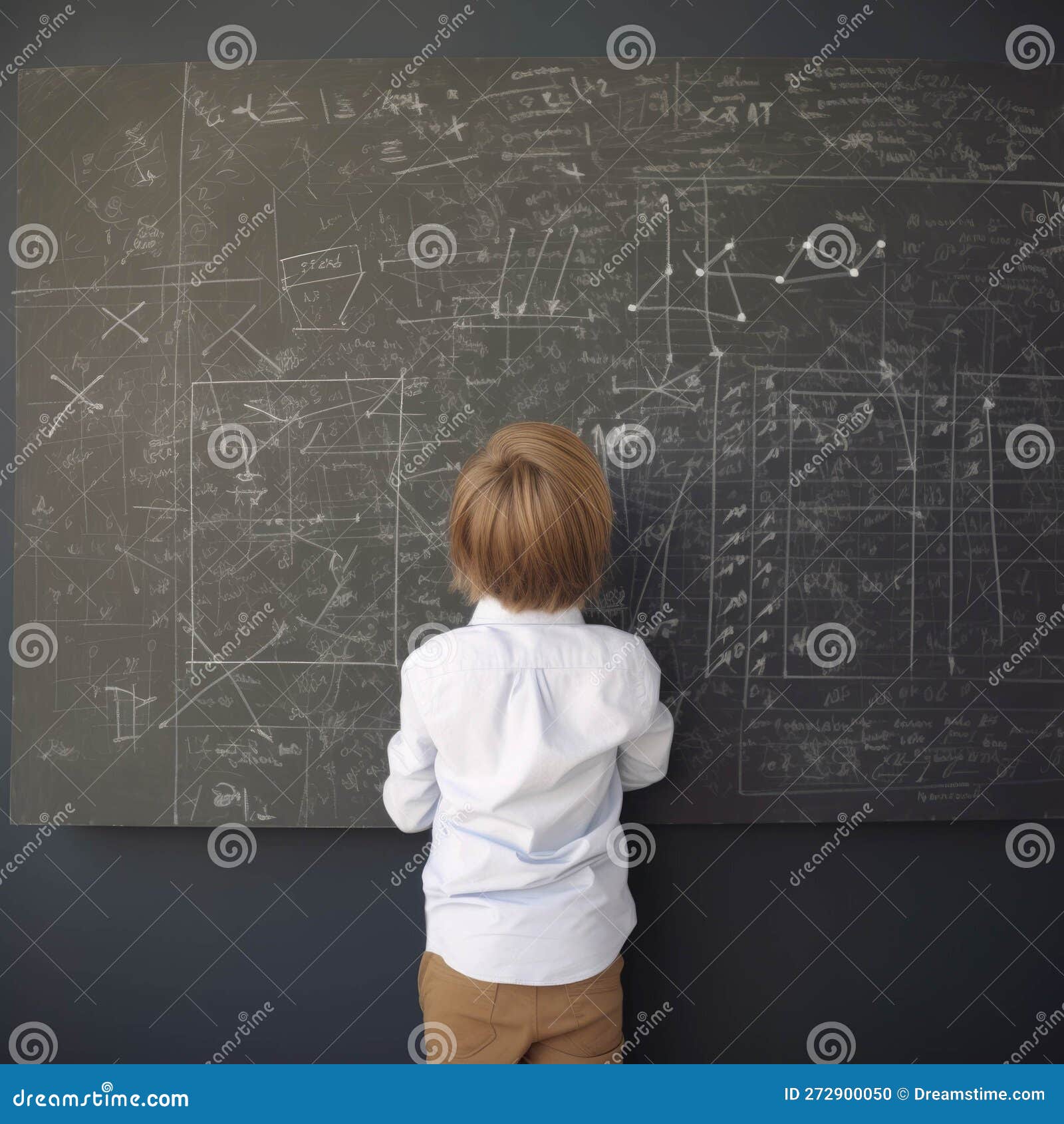 A Child Holding a Whiteboard with a Complex Equation on it To Represent ...