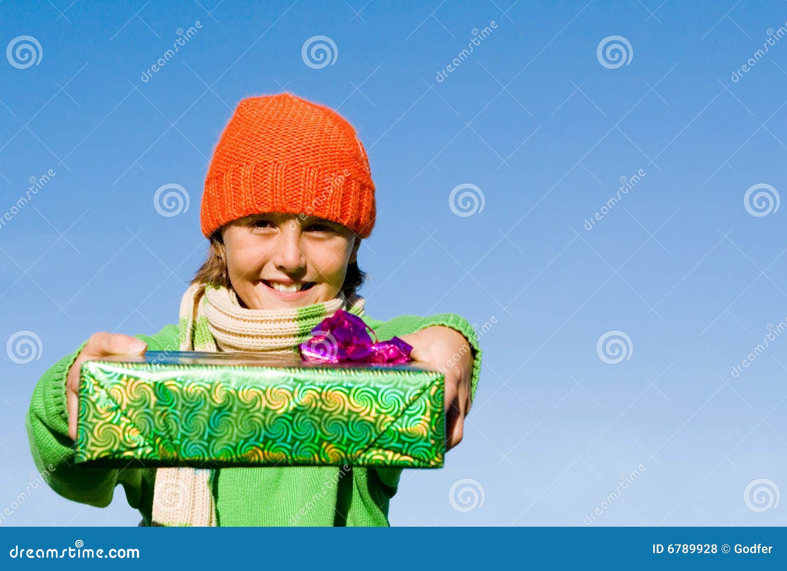Child Holding Wrapped Gifts Stock Photo - Image of birthday, present ...