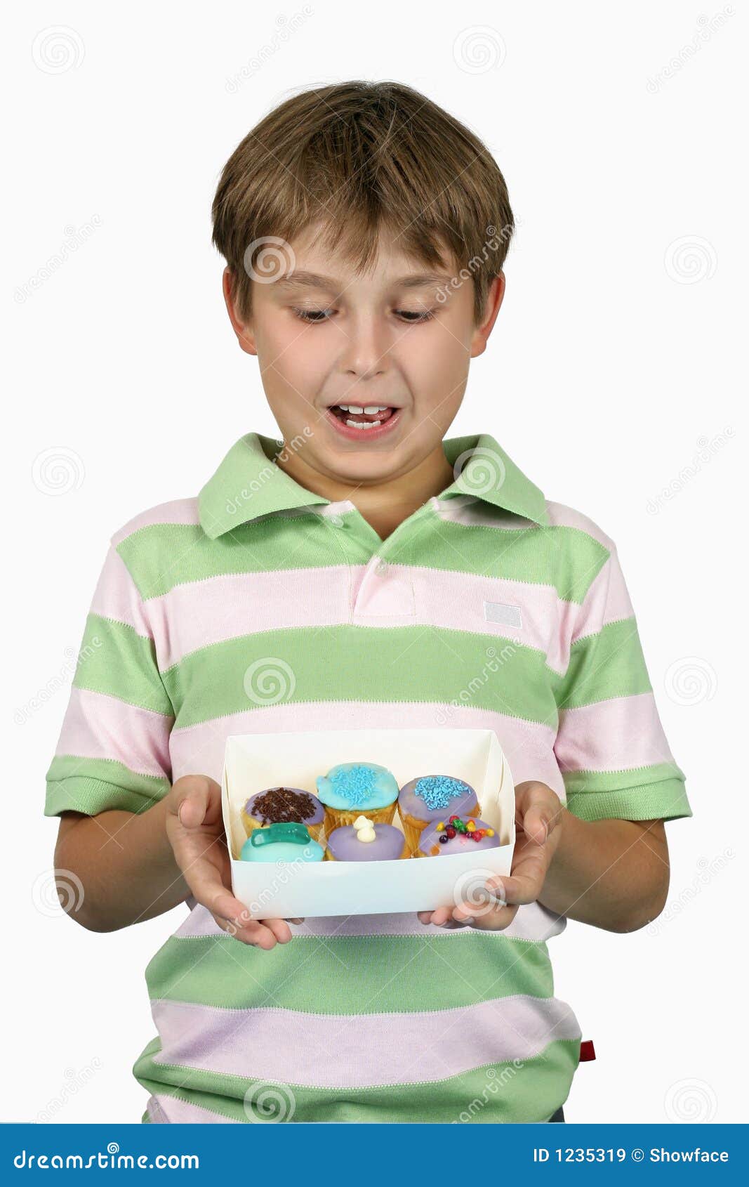 Child Holding Yummy Cupcakes Stock Image - Image of children, boys: 1235319