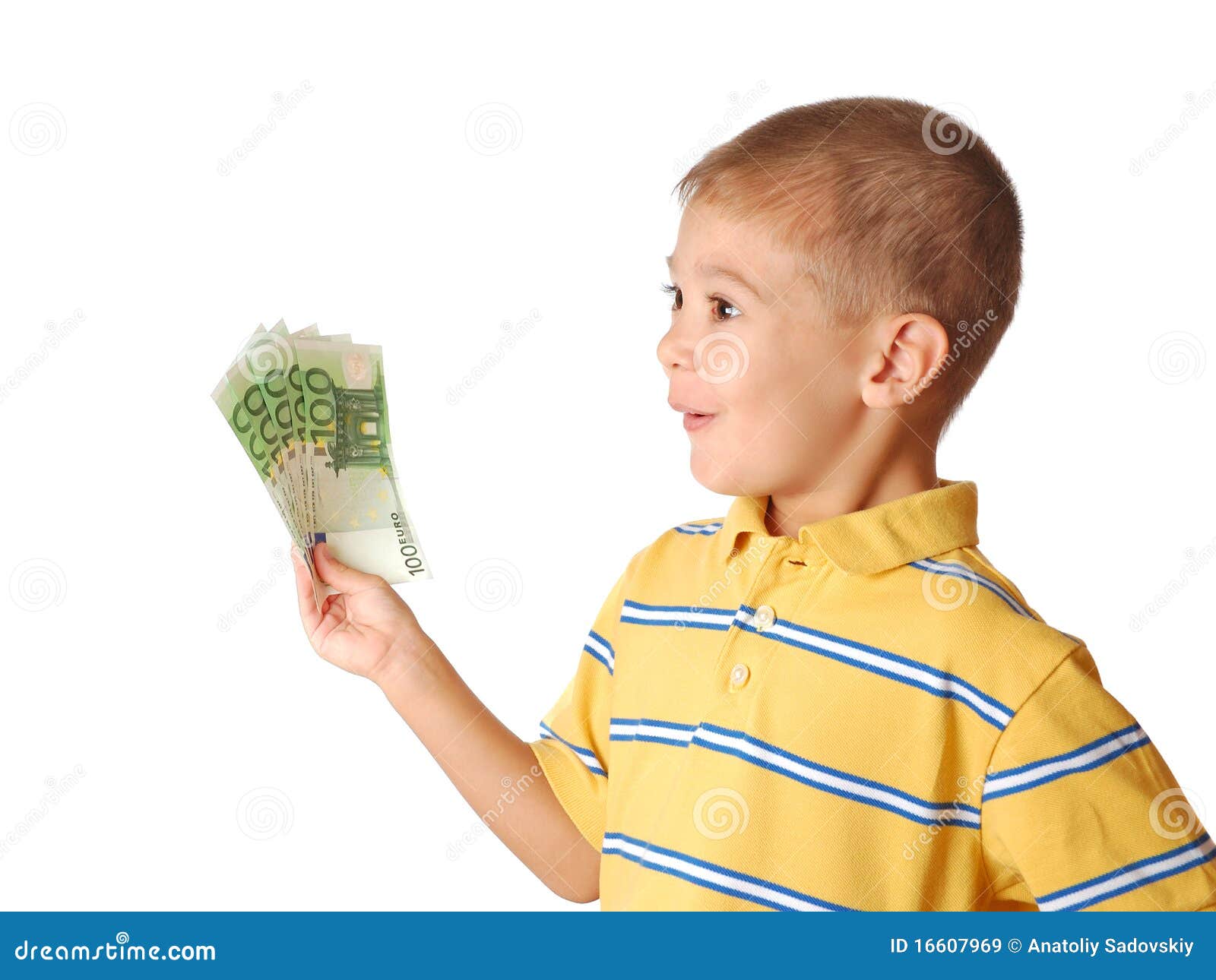 Child holds money stock image. Image of little, people - 16607969