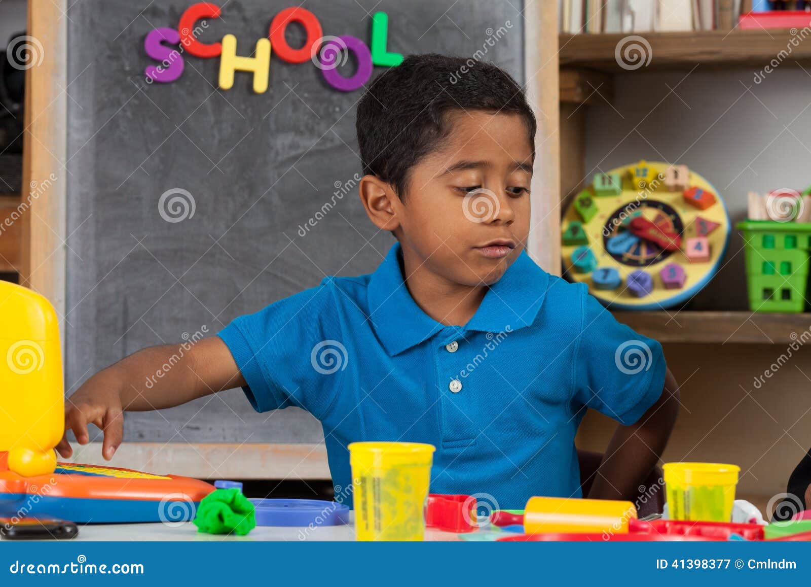Child in Home School Setting Stock Image - Image of computer, education ...