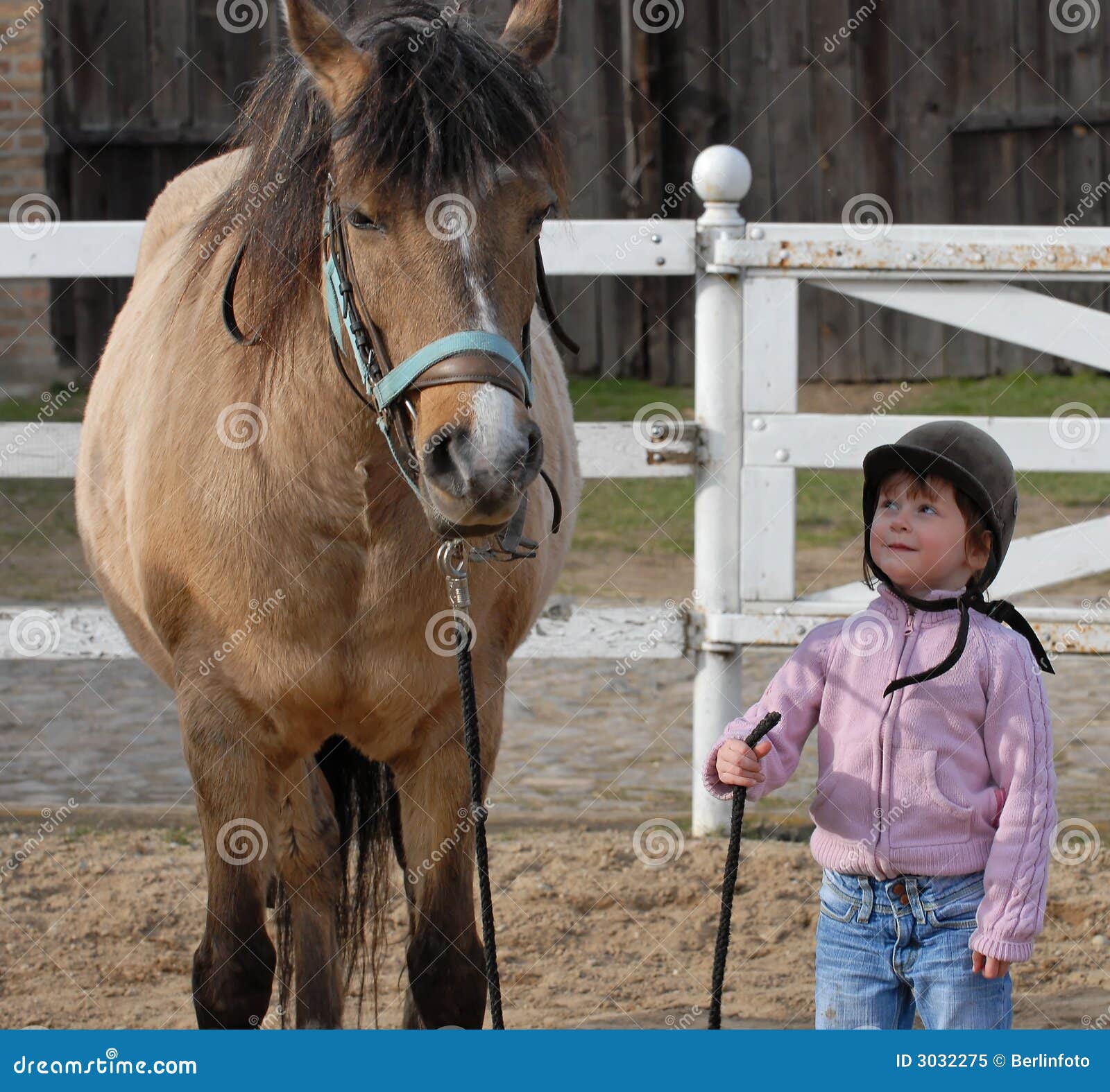 Child and horse stock image. Image of look, staring, standing - 3032275