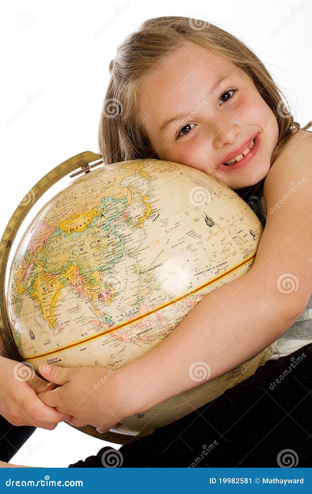 Child hugging a globe stock image. Image of travel, childhood - 19982581