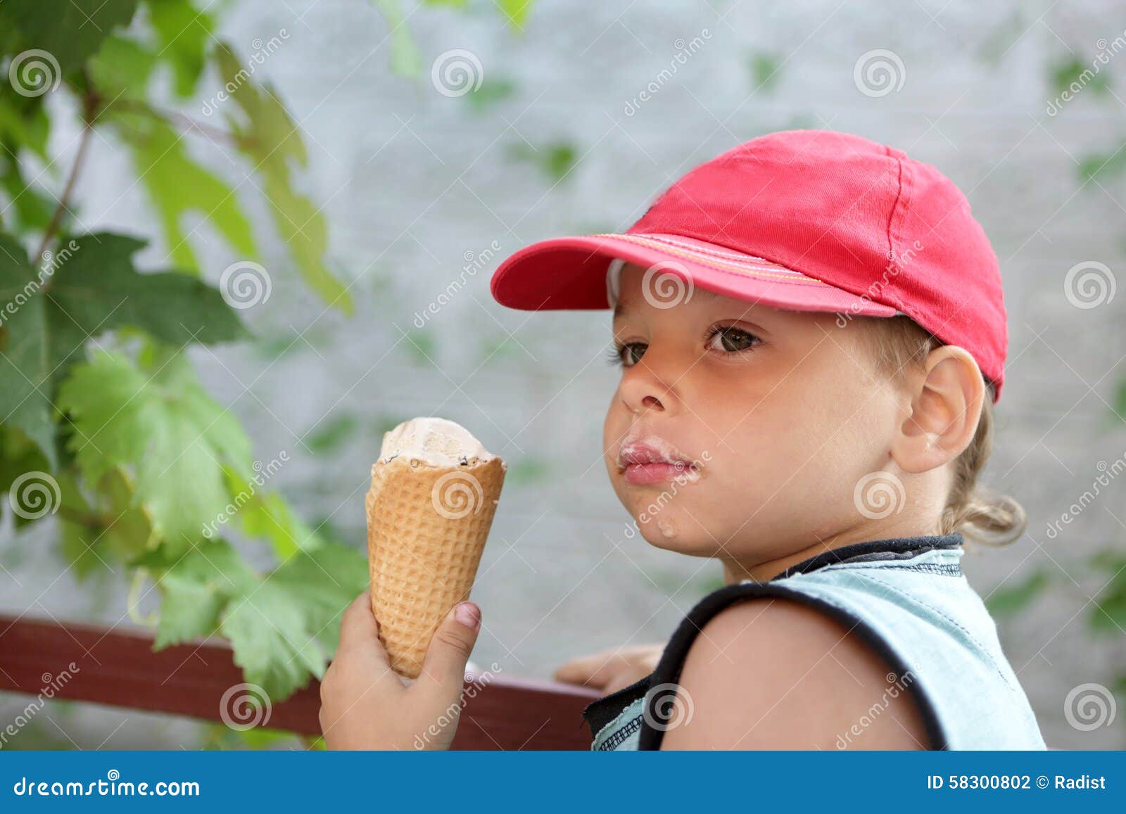 Child ice cream cone stock photo. Image of human, eating - 58300802