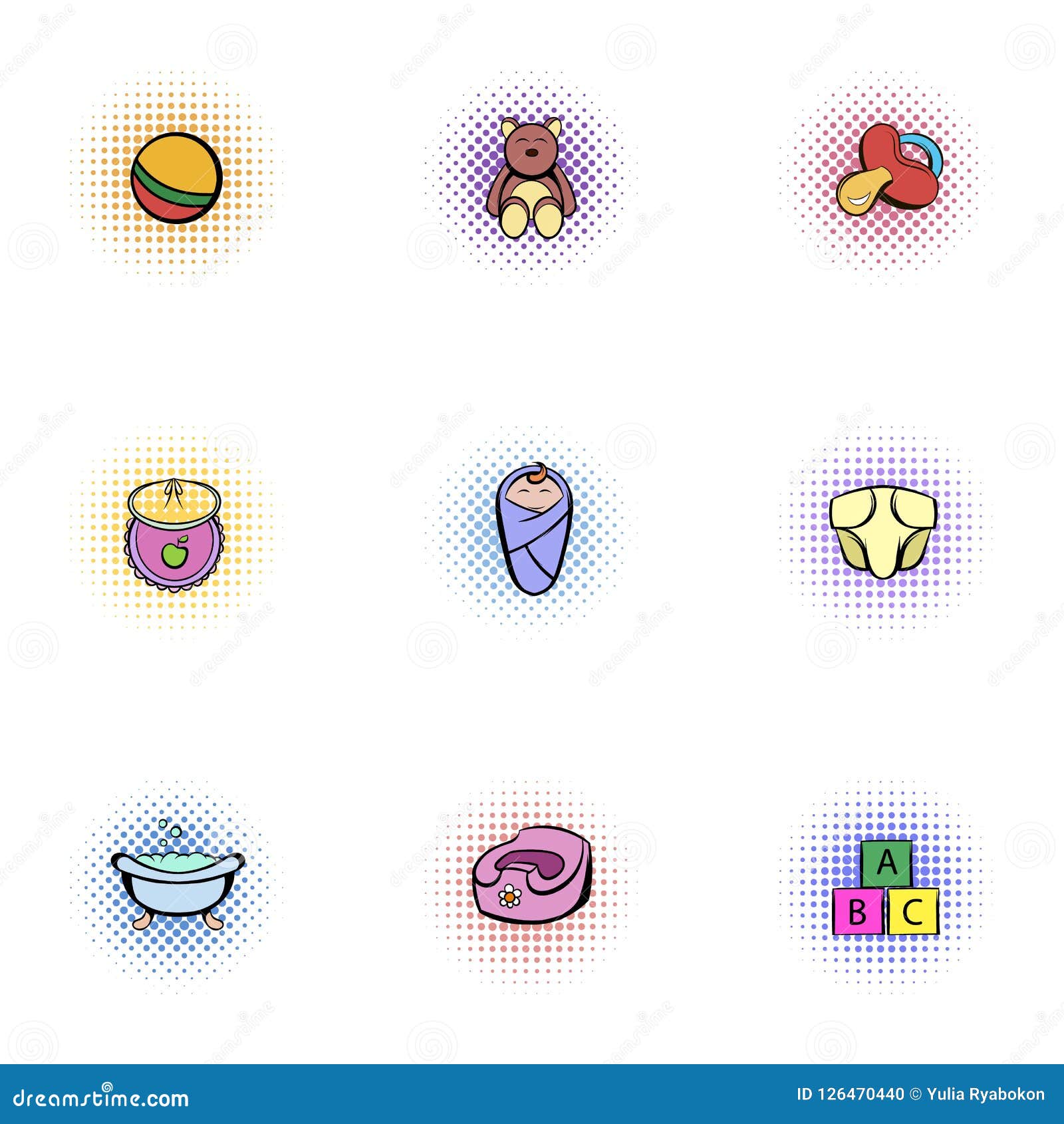 Child Icons Set, Pop-art Style Stock Illustration - Illustration of ... Child Icons Set, Pop-art Style Stock Illustration - Illustration of ...