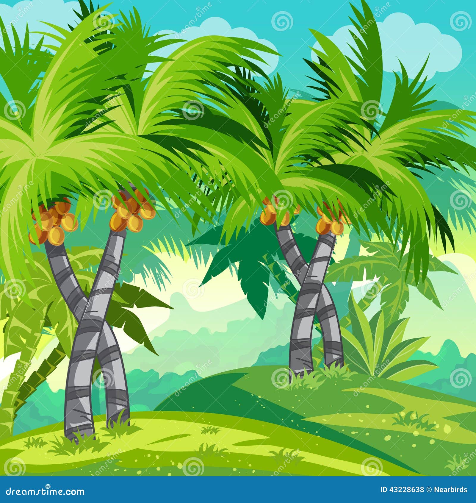 Jungle Trees Clip Art