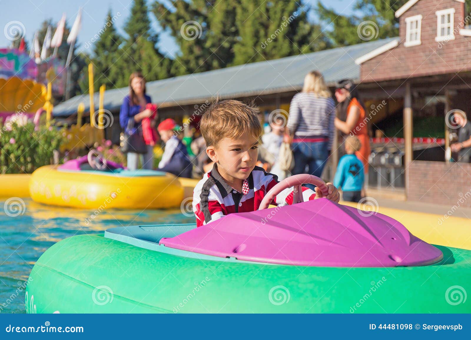 Child on an Inflatable Boat Stock Photo - Image of park, games: 44481098