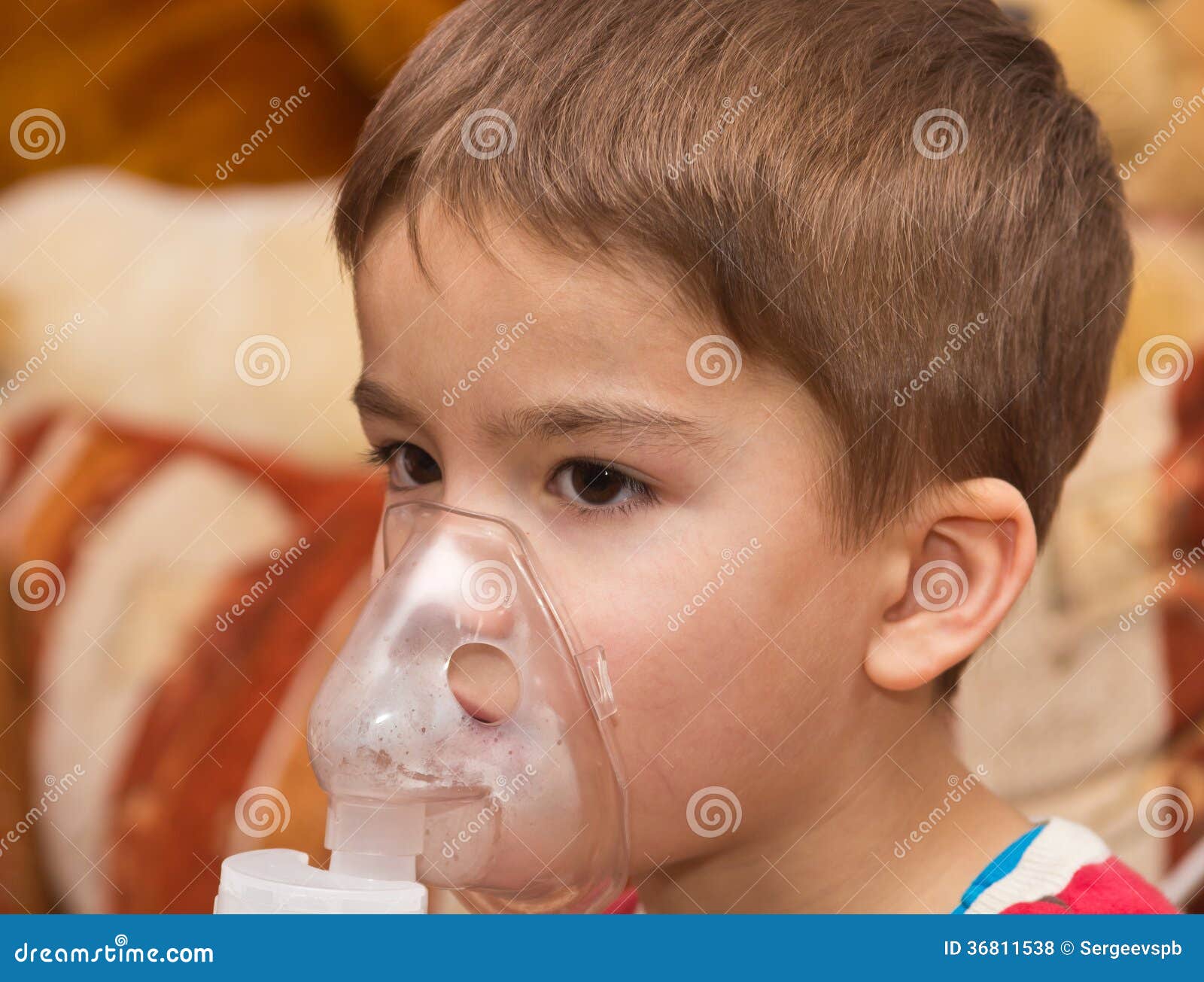 Child and inhaler stock photo. Image of children, indoors - 36811538