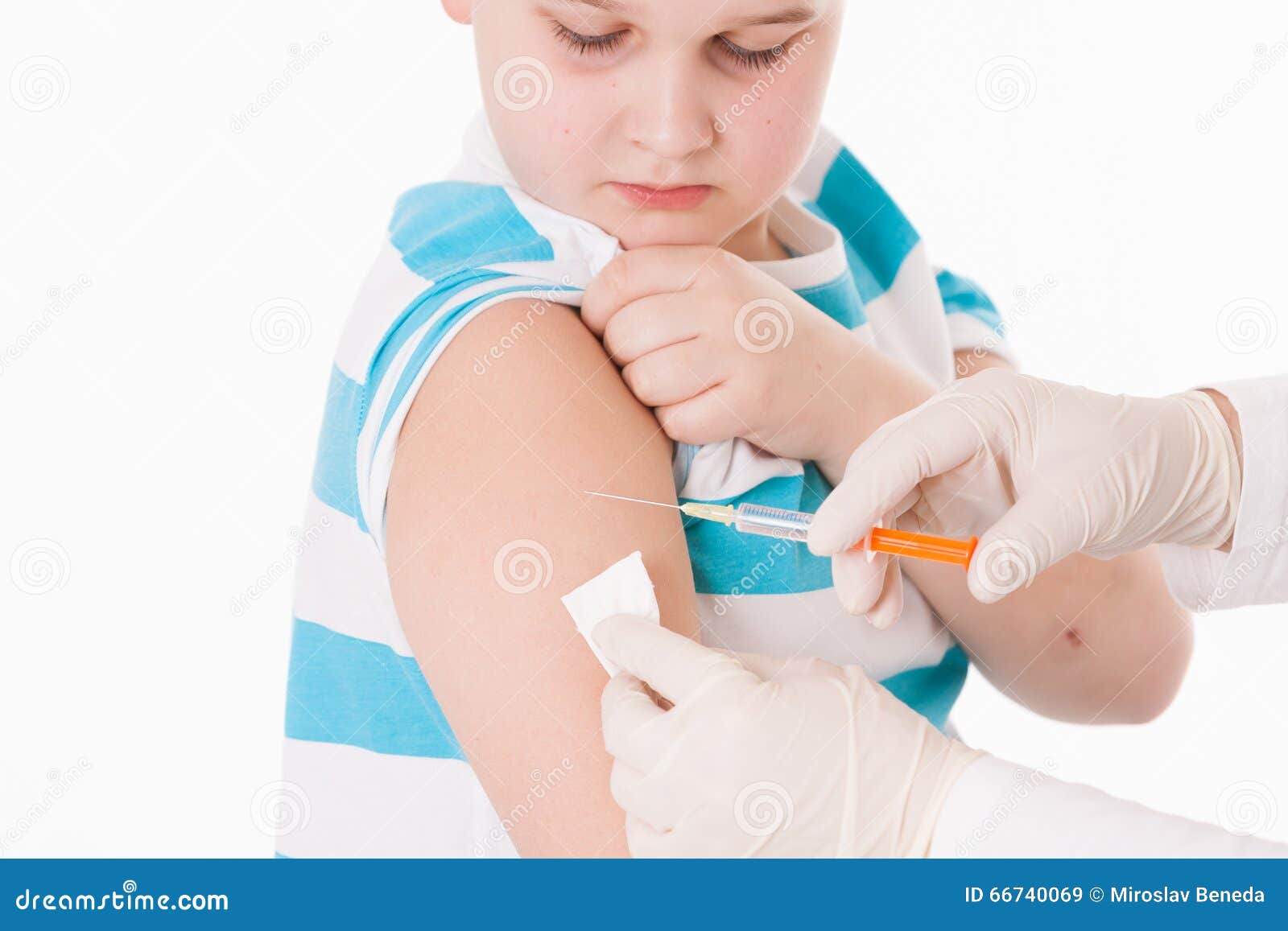 Child with injection stock image. Image of needle, immune - 66740069