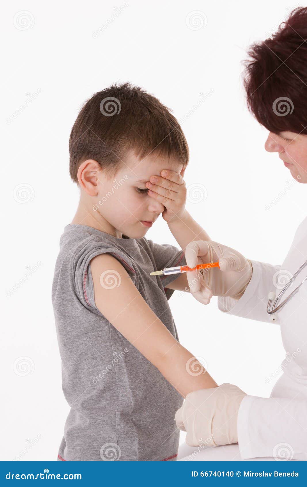 Child with injection stock photo. Image of disease, drug - 66740140