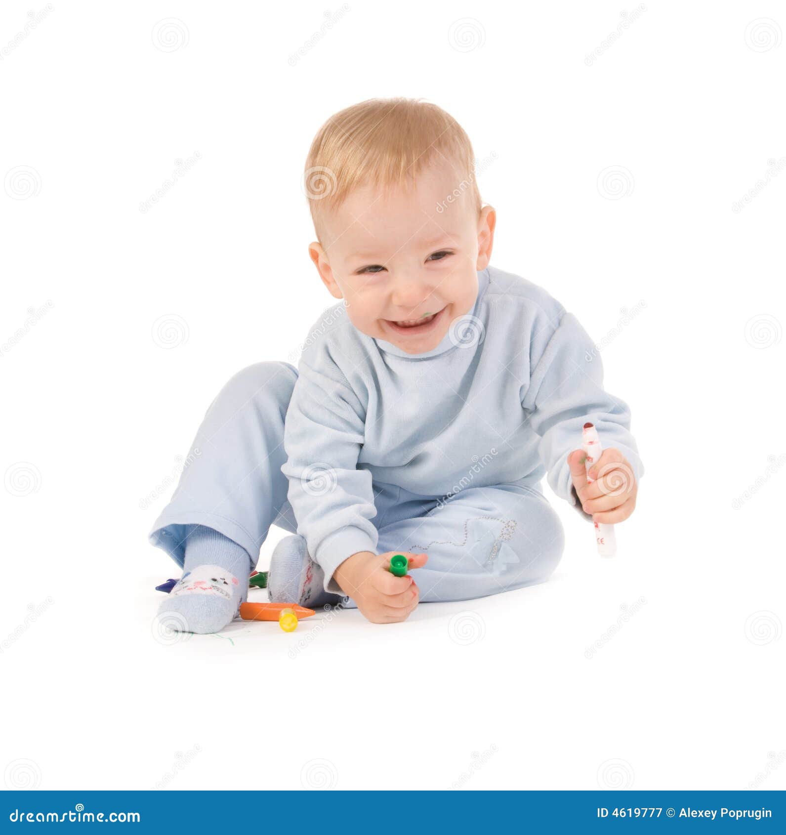 Child isolated stock image. Image of expressing, blond - 4619777