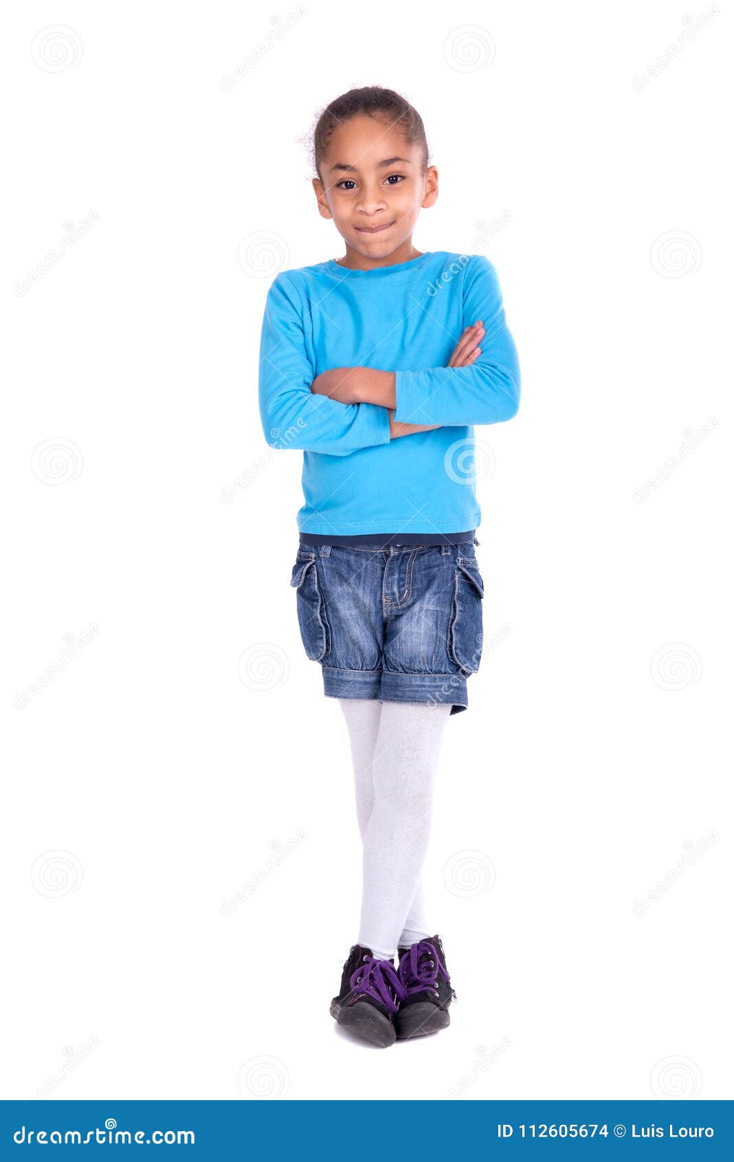 Child isolated in white stock photo. Image of black - 112605674