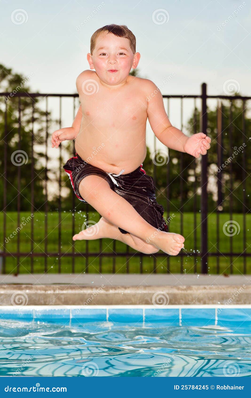 Child jumping into pool stock image. Image of spring - 25784245