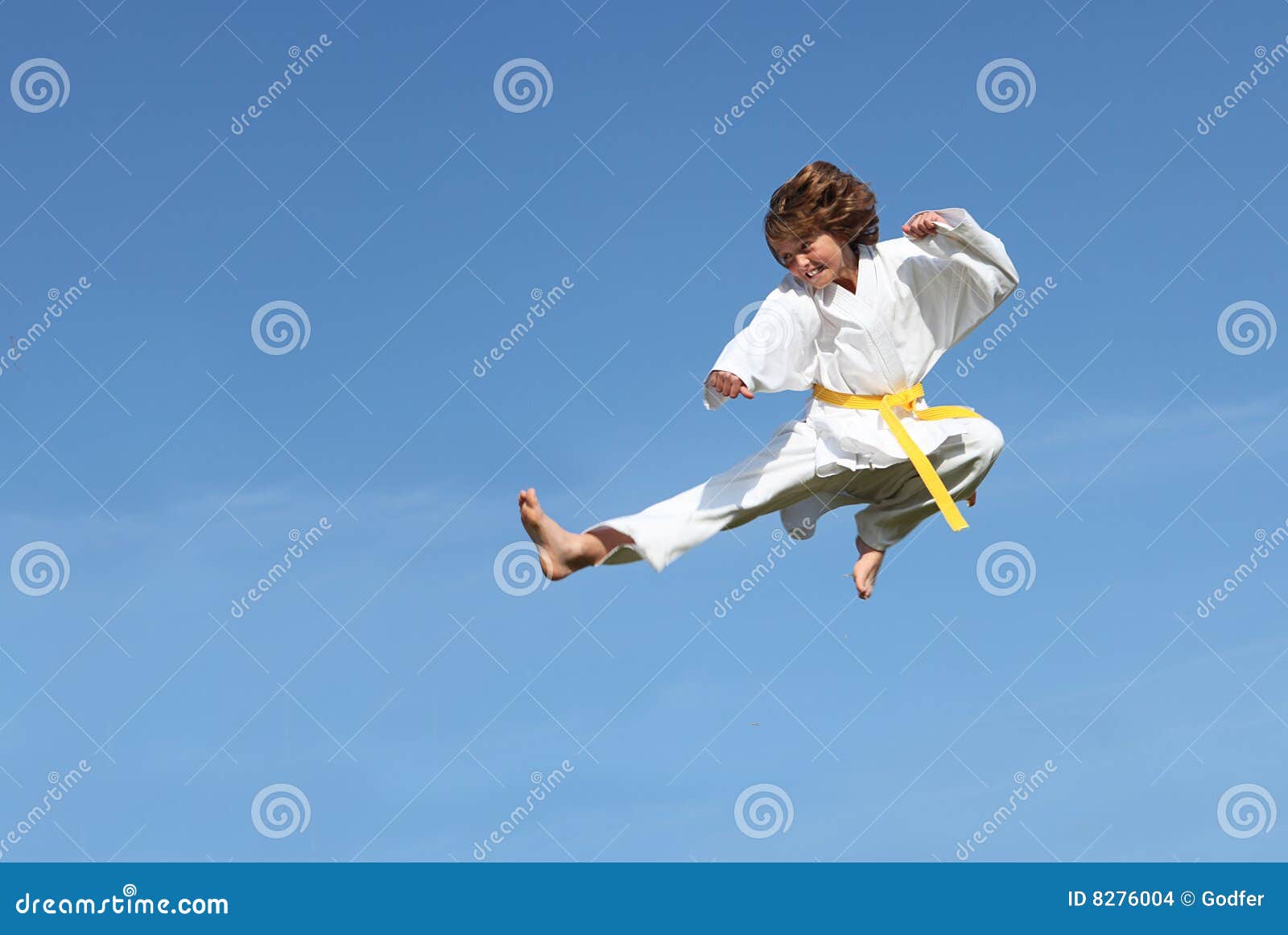Child karate kid stock photo. Image of jump, concentration - 8276004