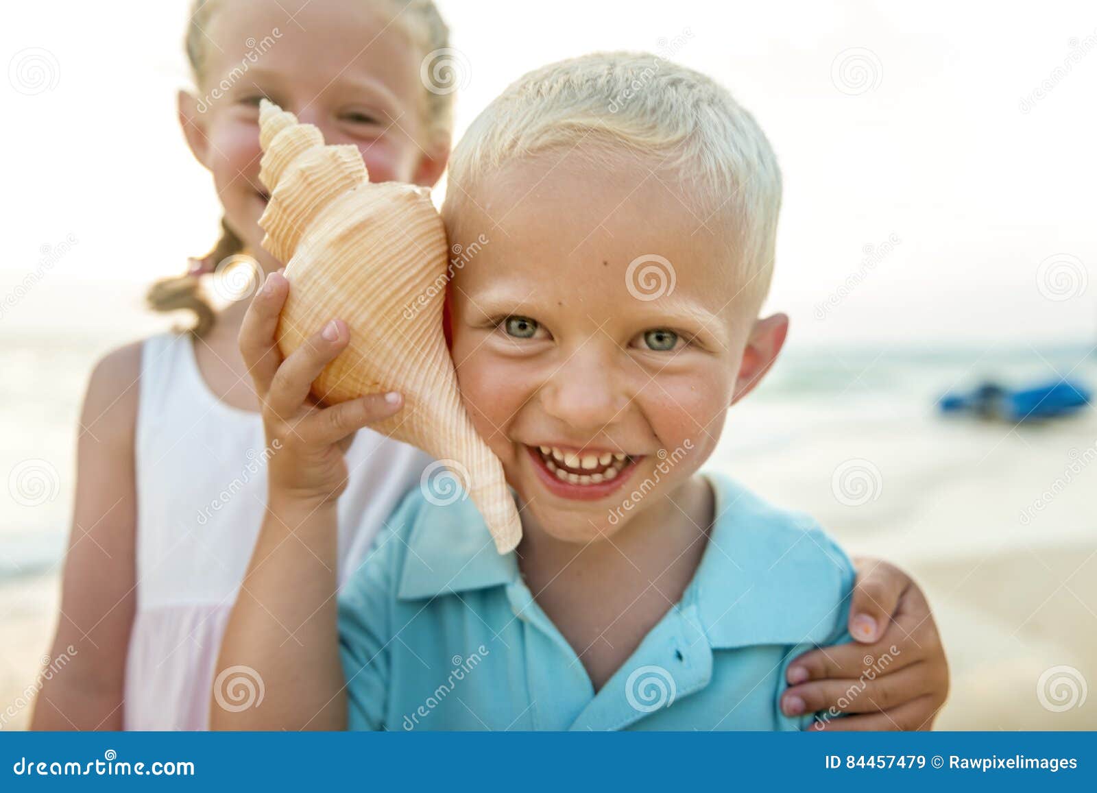 Child Kids Sibling Beach Summer Vacation Concept Stock Image - Image of ...