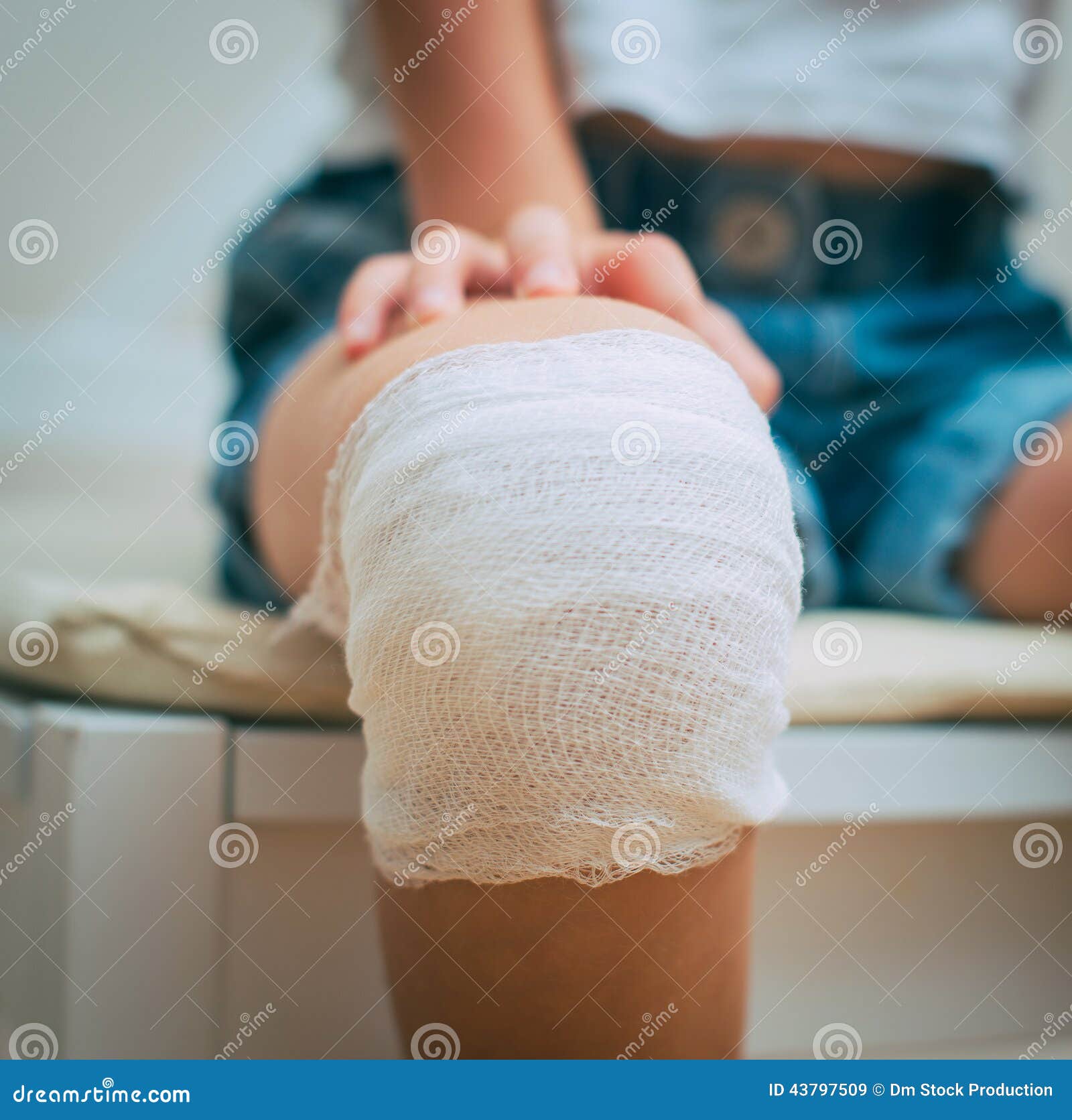 Child Knee With A Plaster (for Wounds) And Bruise Royalty-Free Stock ...