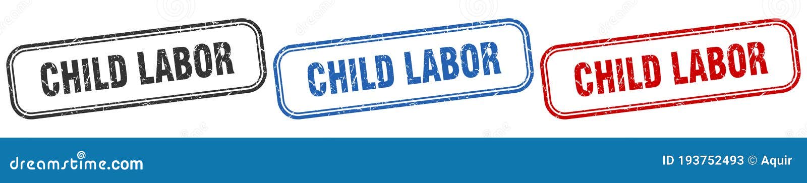 Child Labor Banner Template. Ribbon Label Sign. Sticker Vector ...