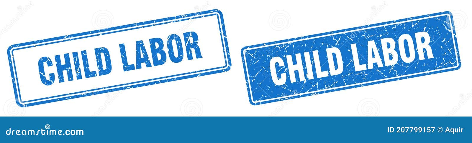 Child Labor Stamp Set. Child Labor Square Grunge Sign Stock Vector ...