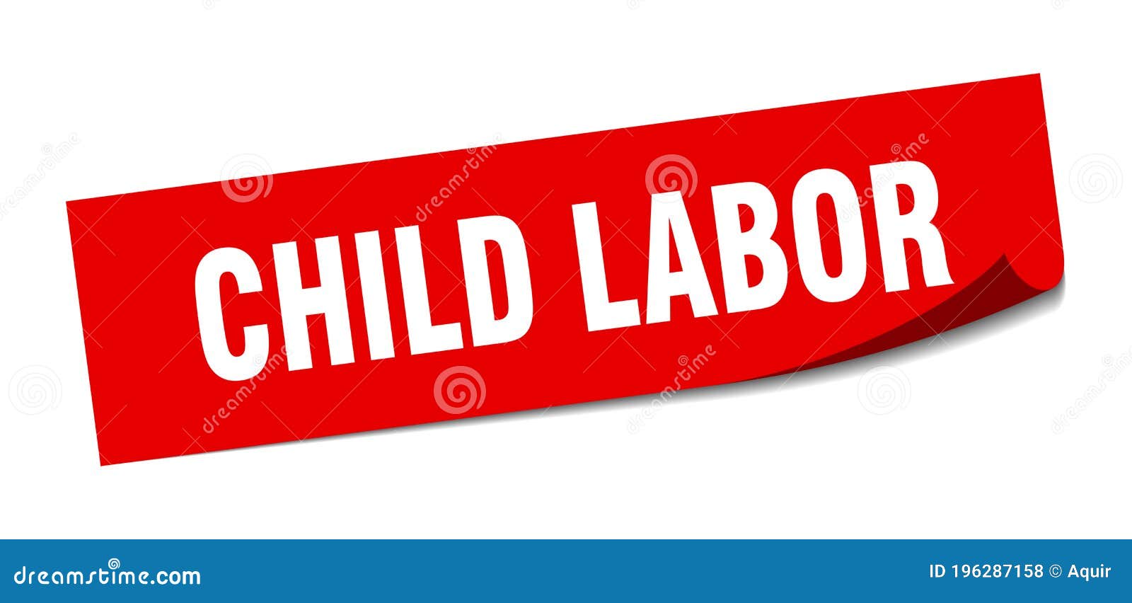 Child Labor Sticker. Square Isolated Label Sign. Peeler Stock Vector ...