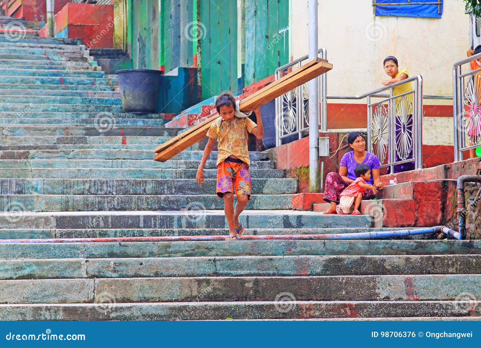 Child Labour in Myanmar editorial photo. Image of poor - 98706376