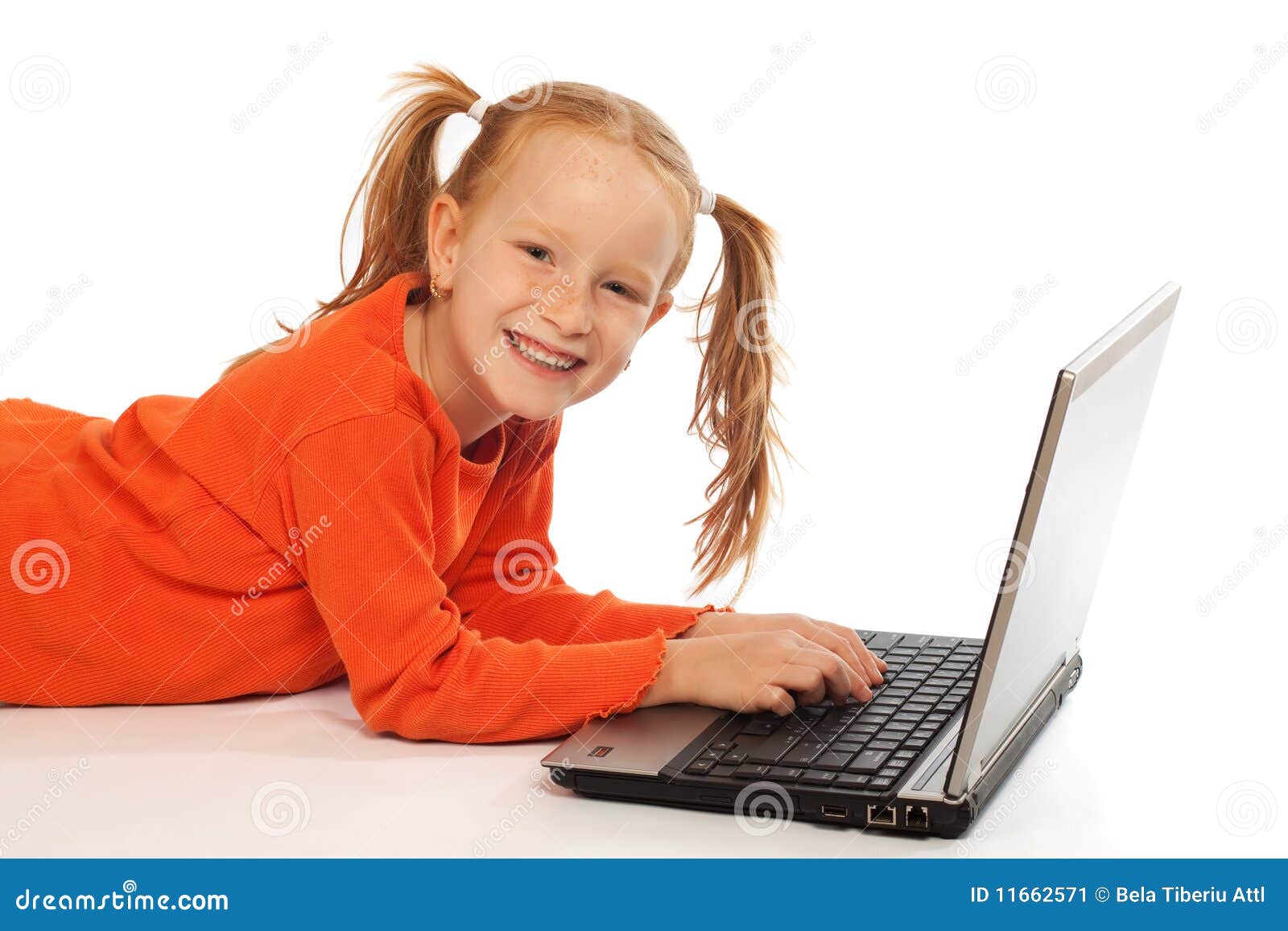 Child with laptop stock image. Image of childhood, computer - 11662571
