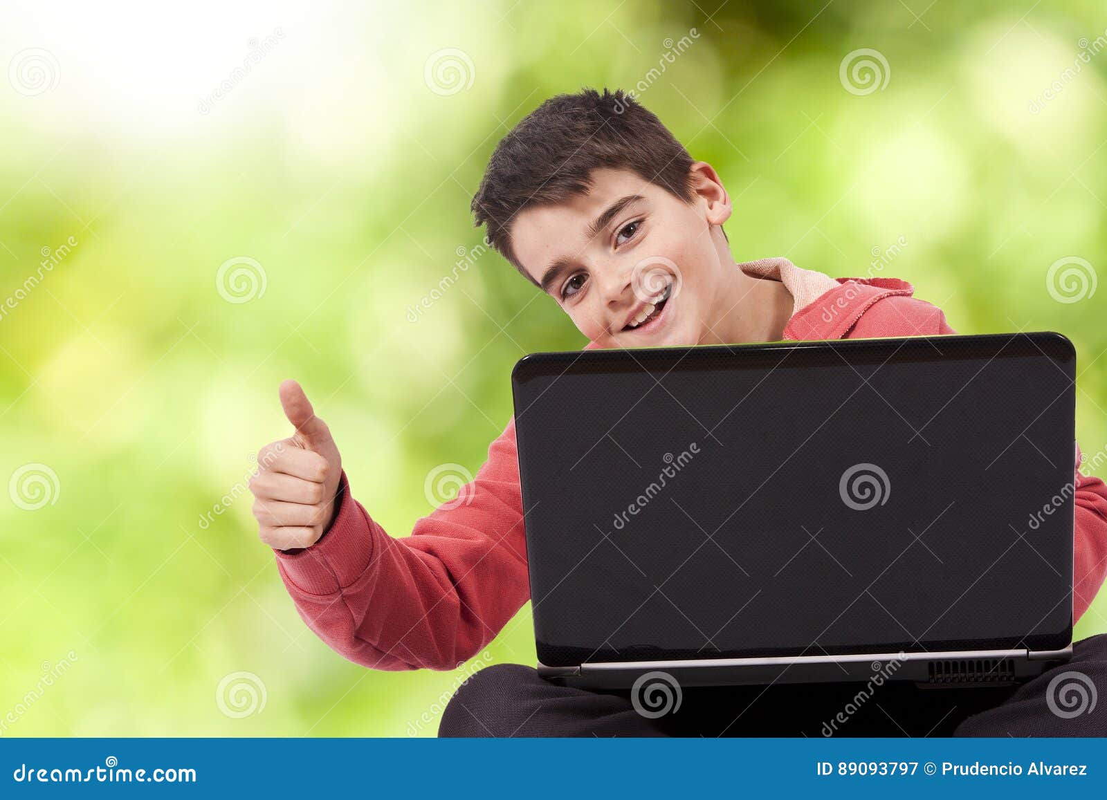 Child with laptop stock image. Image of hand, smiling - 89093797