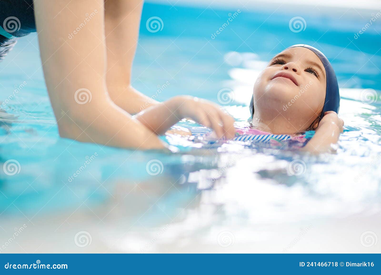 Child Learn To Float on Back Stock Photo - Image of pool, sport: 241466718