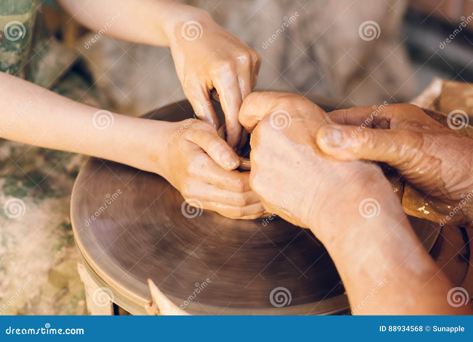 Child Learning Clay Modeling Stock Photo - Image of culture, finger ...