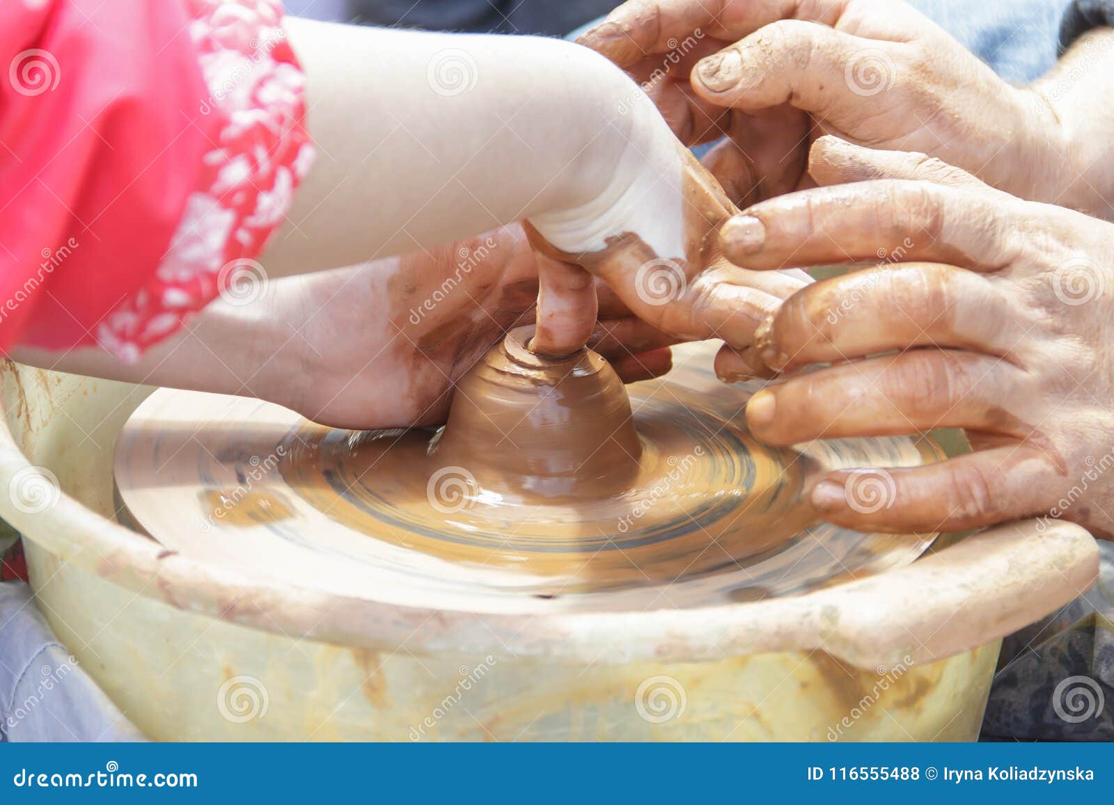 Child Learning Clay Modeling Pottery Stock Photo - Image of learning ...