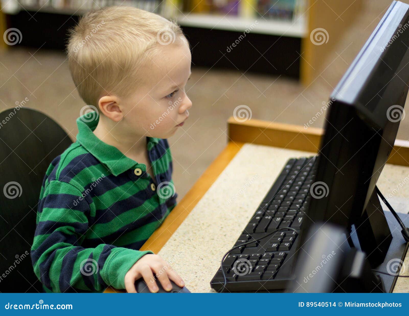 Child Learning on the Computer Stock Photo - Image of excitement ...