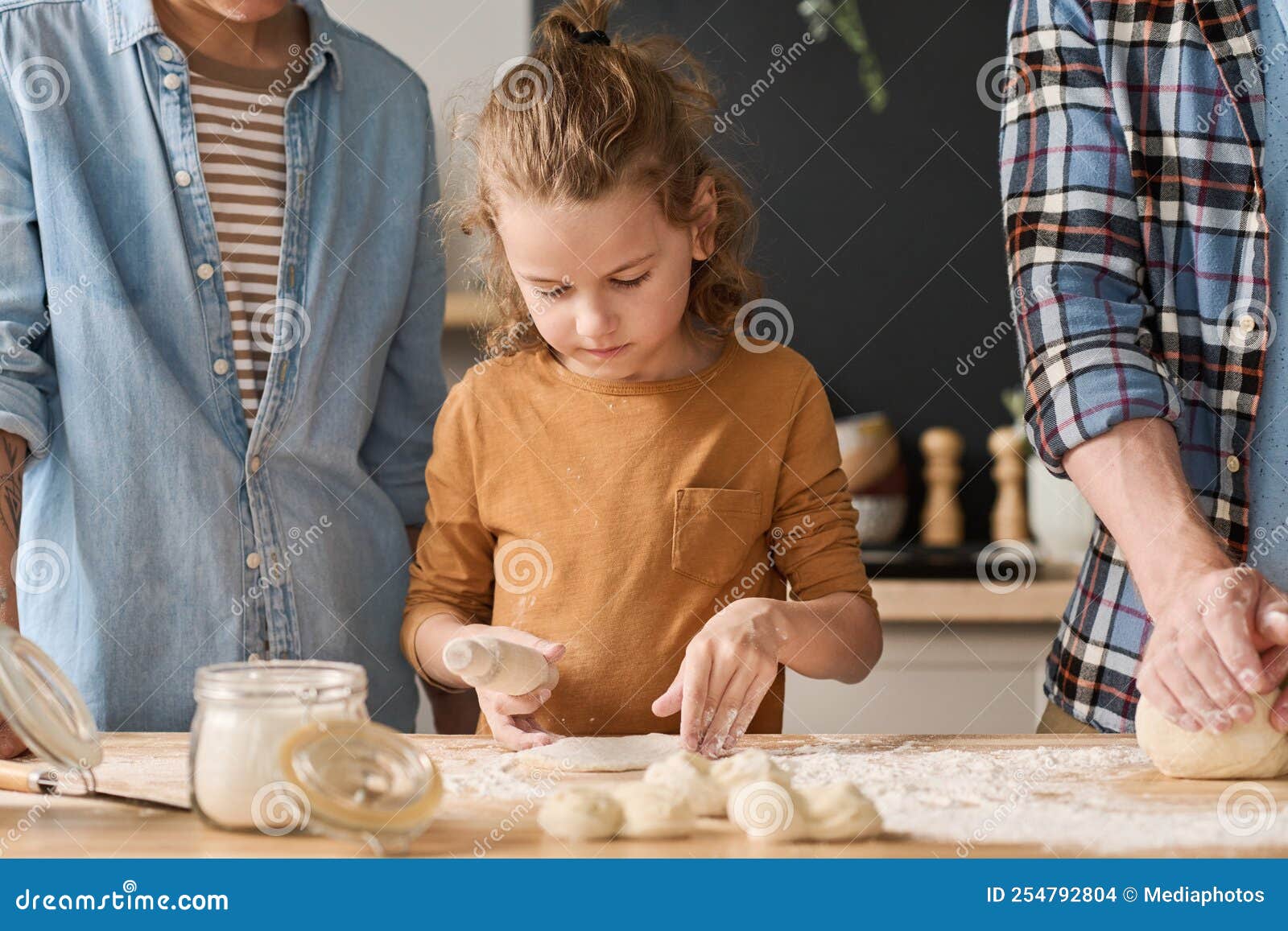 Child learning to bake pie stock photo. Image of pastry - 254792804