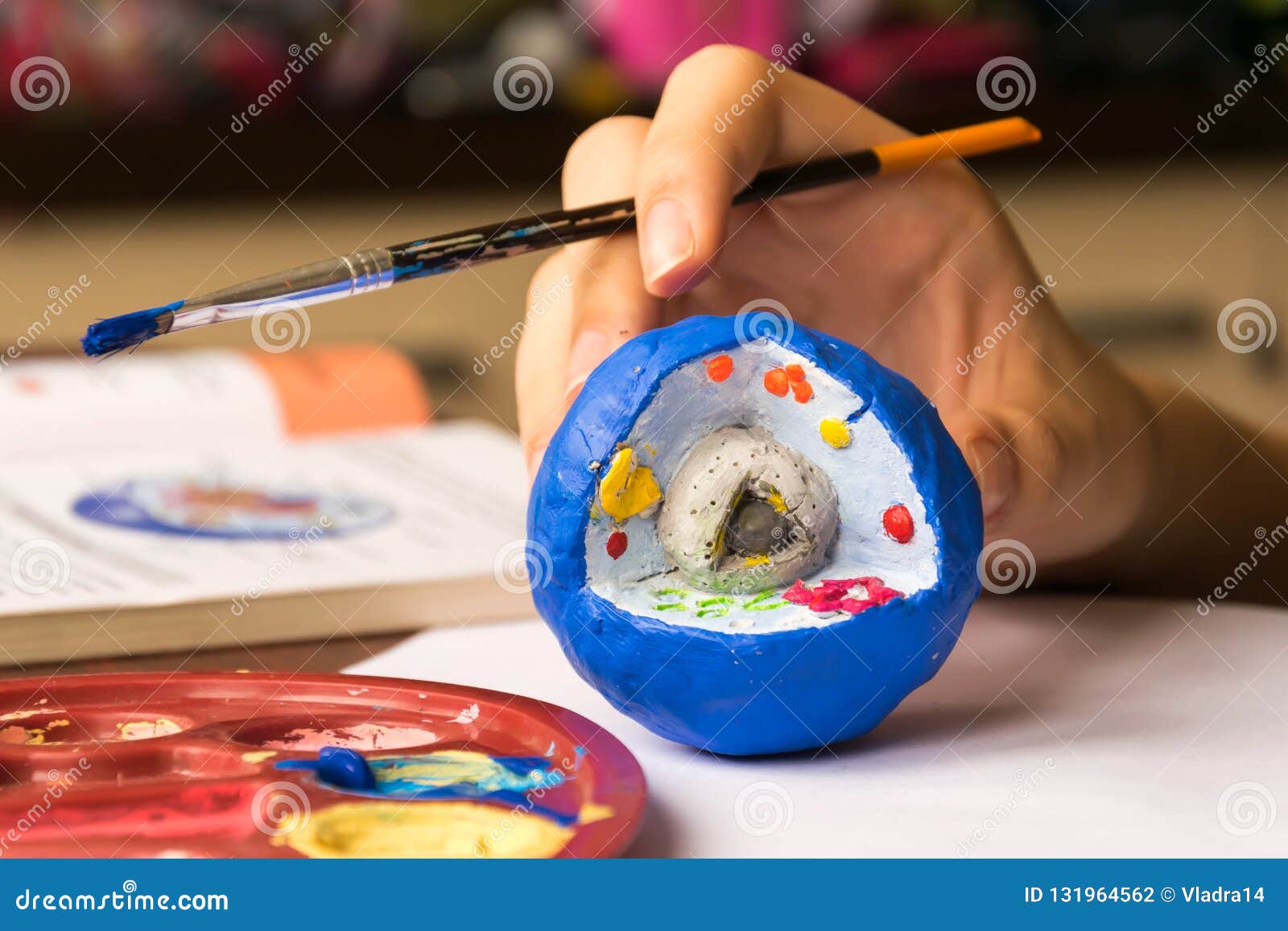 Child Learns Biology, Studies the Structure of the Cell. Cell is Made ...