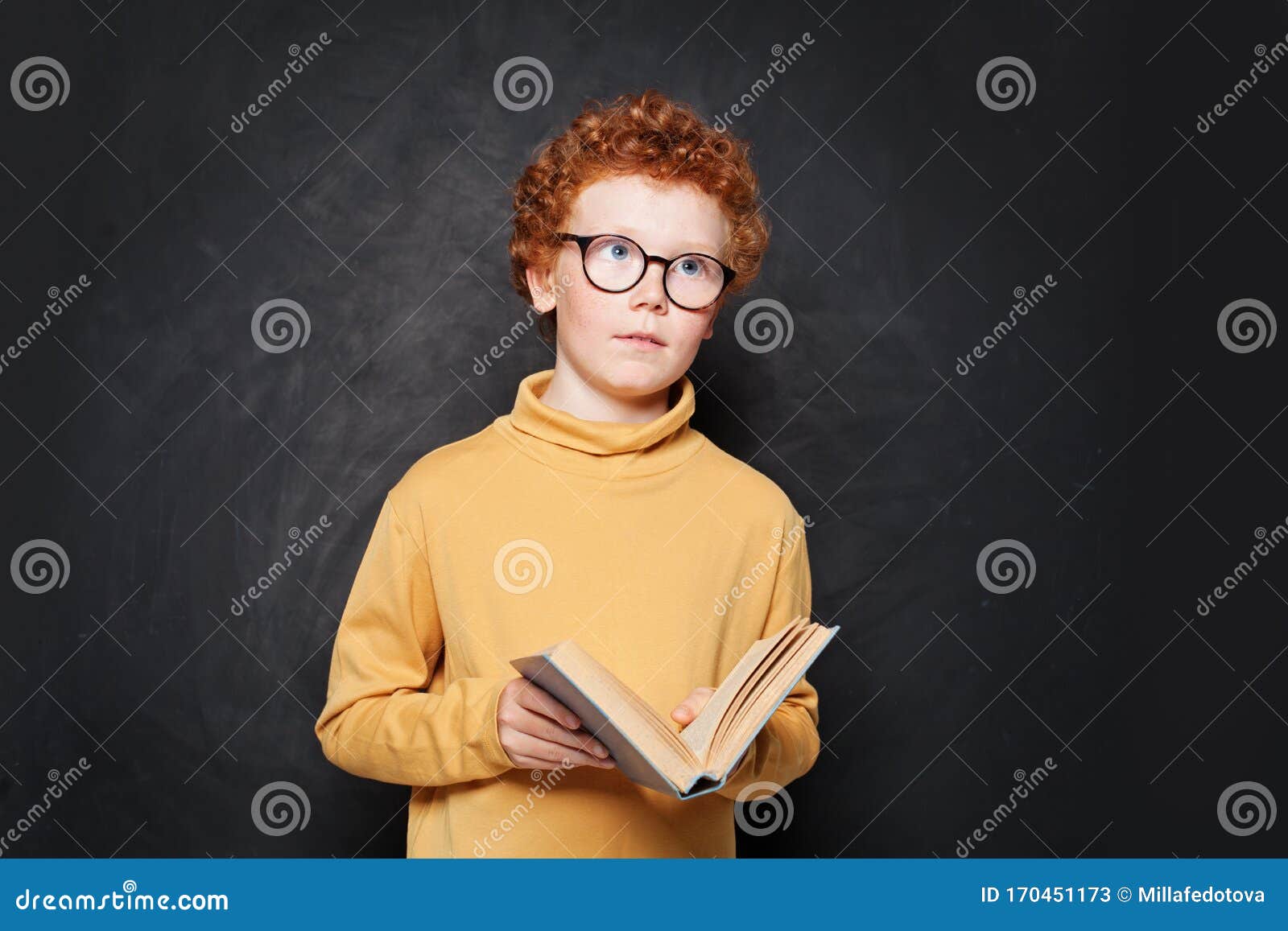 Child Learns by Heart Text. Memorize and Learning Concept Stock Image ...