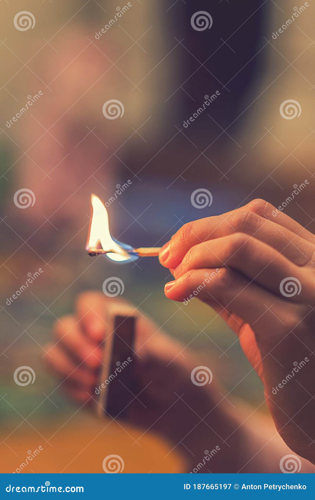 The Child Lighting The Matches. The Fire In The Hands Of A Child. A ...