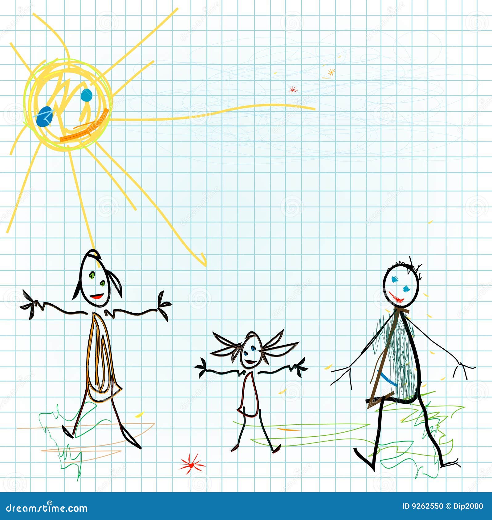 Child Like Drawing Of A Sun Stock Photo | CartoonDealer.com #41576790