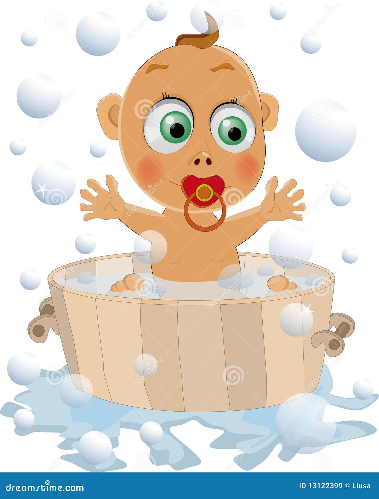 The child likes to wash stock vector. Illustration of human - 13122399