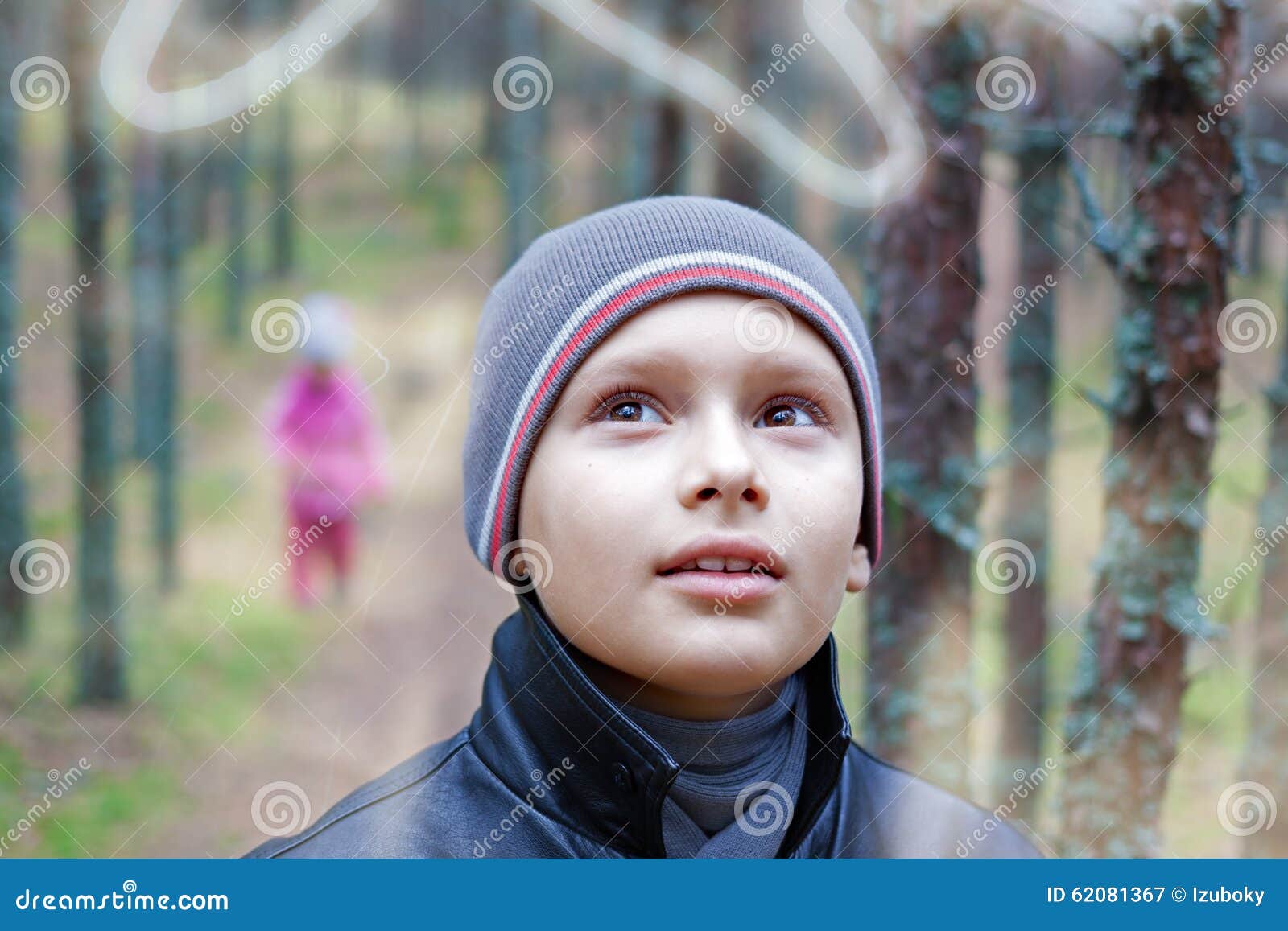 Child Listen Nature Portrait Double Exposure Stock Image - Image of ...