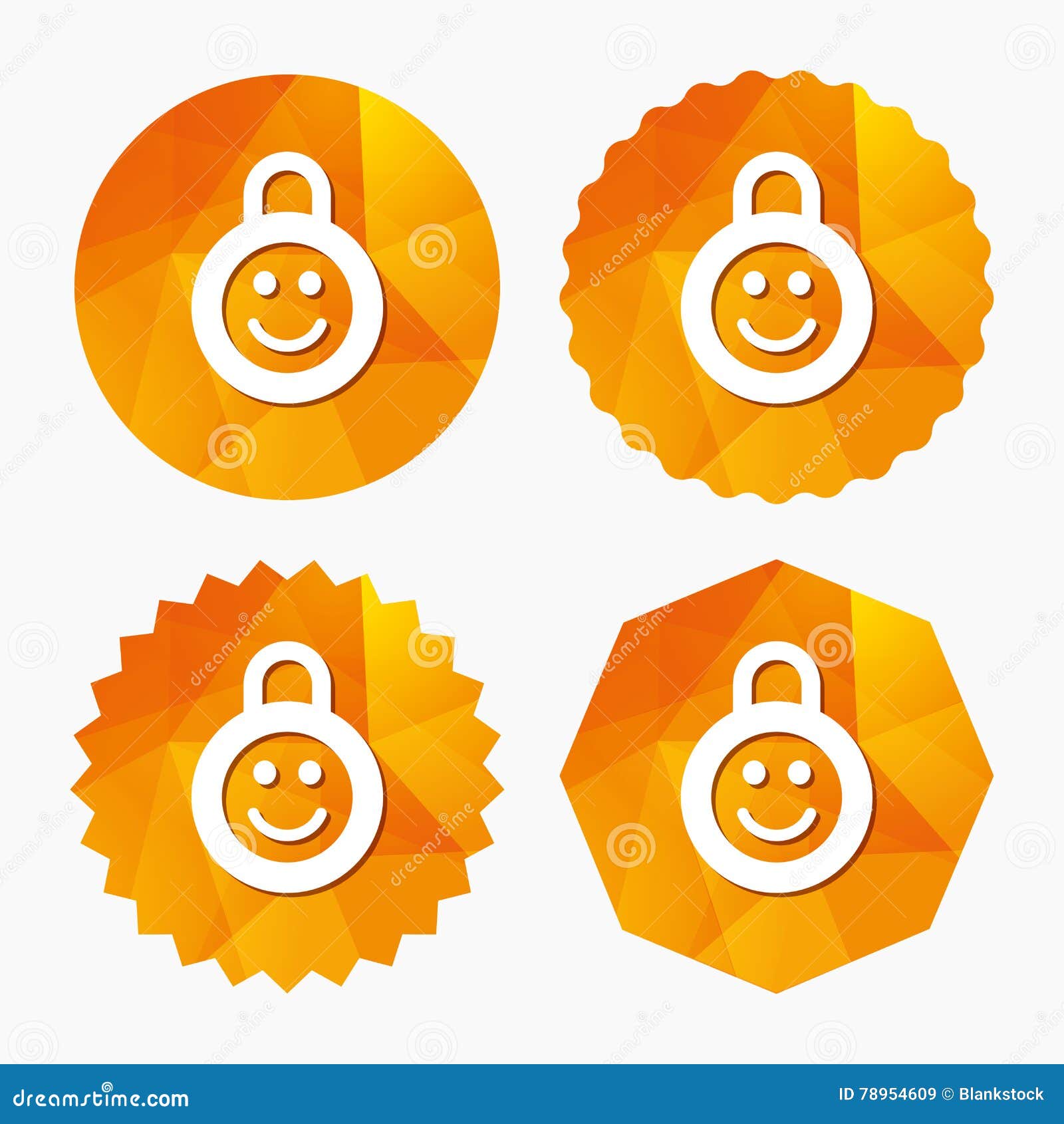 Child Lock Icon. Locker with Smile Symbol Stock Vector - Illustration ...