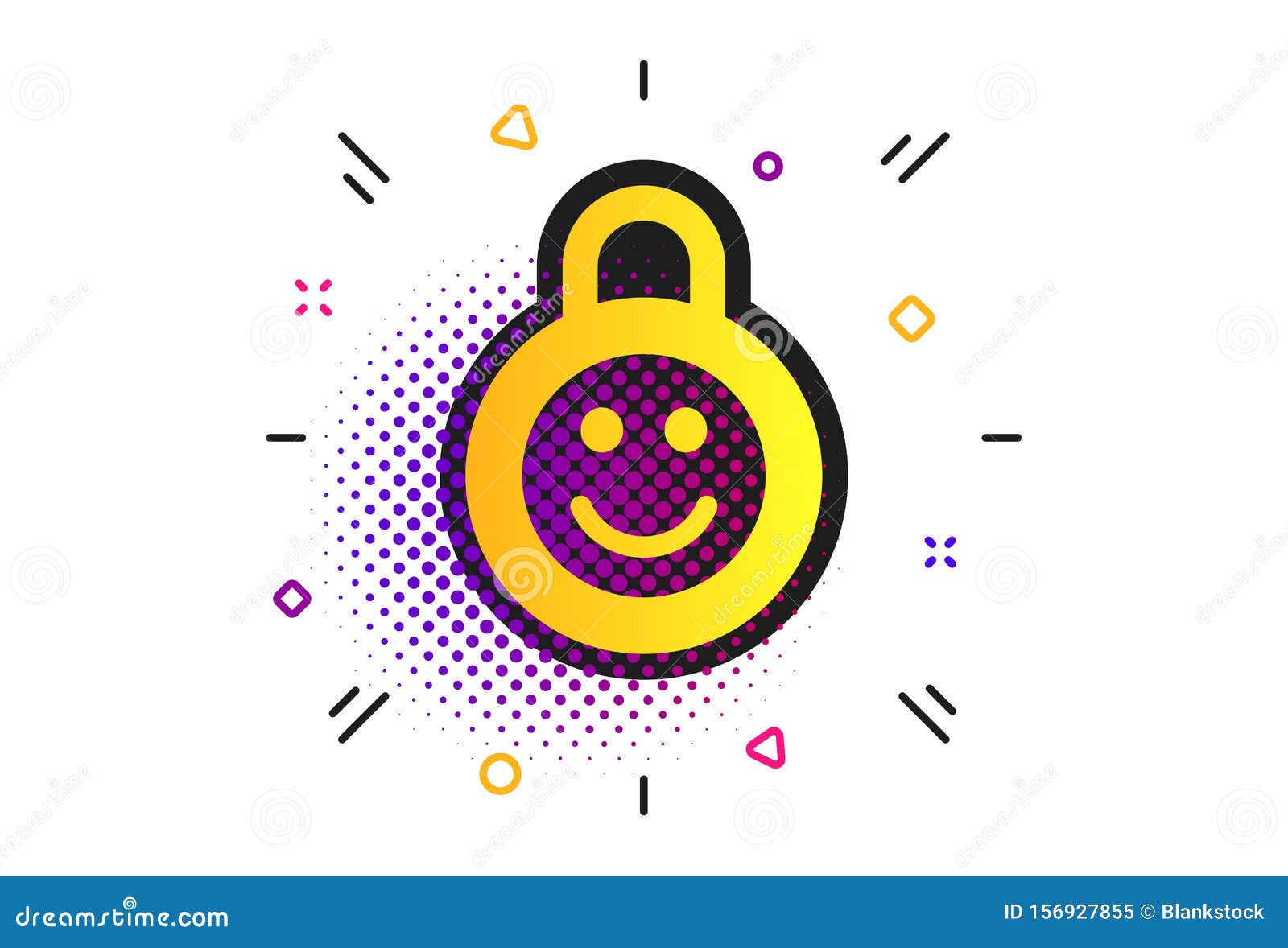 Child Lock Icon. Locker with Smile Symbol. Vector Stock Vector ...